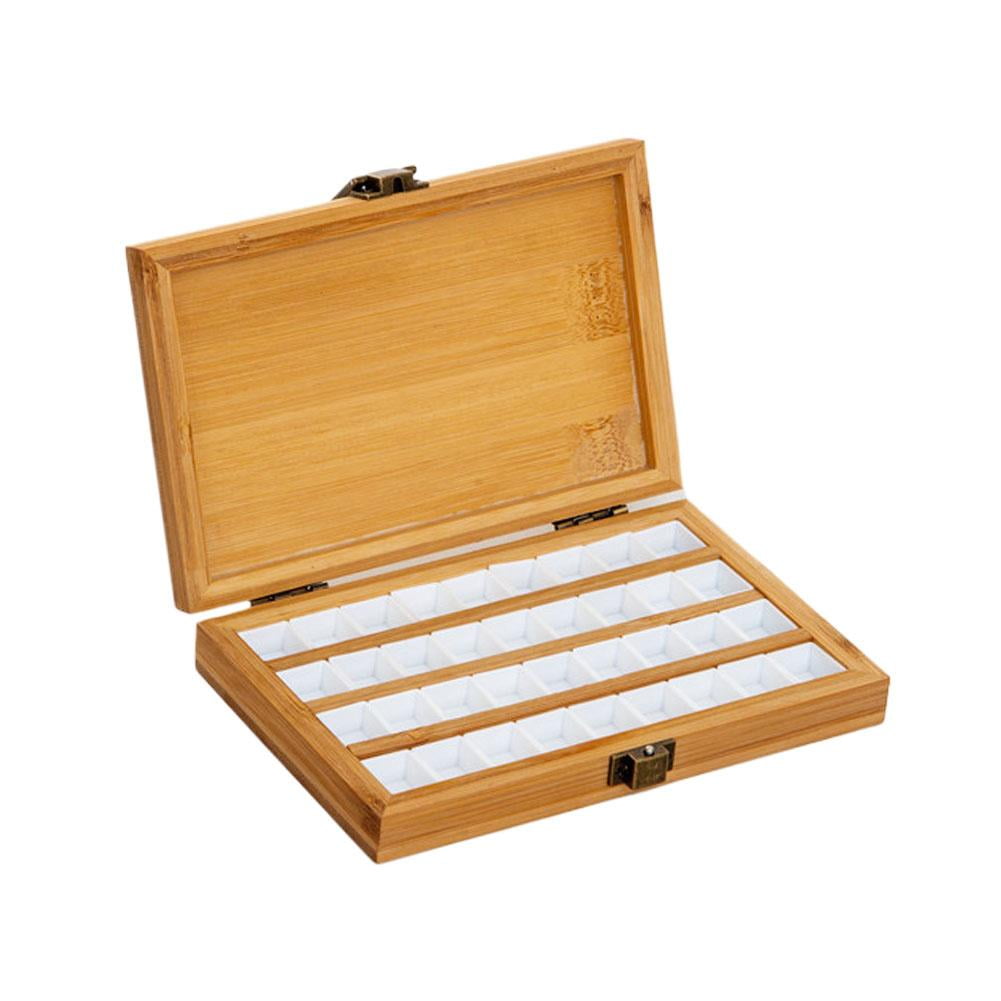 Wooden Portable Color Mixing Box Empty Box Watercolor Color Box Color ...