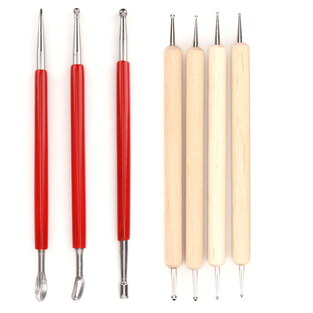 Wooden Pottery Clay Craft Sculpting Modeling Tools DIY Carved Art Set ...