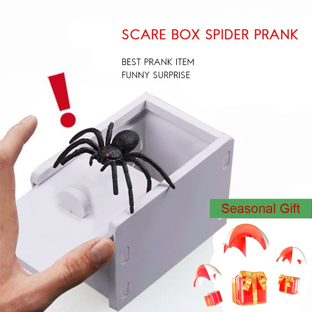 Wooden Prank Spider Scare Box Hidden In Case Funny Trick Play Joke Toys ...