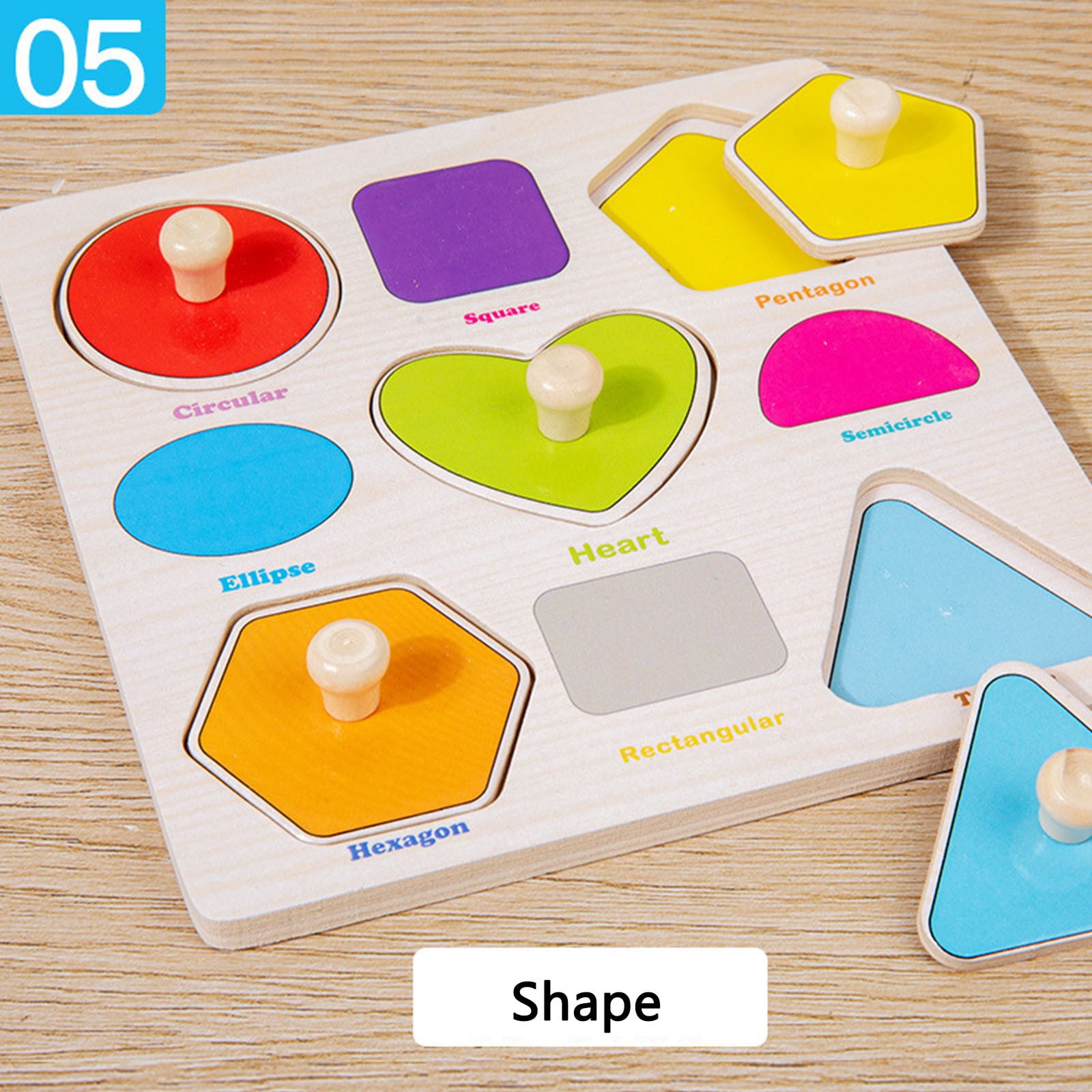 Wooden Preschool Learning Number Lette Puzzle Toys for Kids Age 2-4 ...