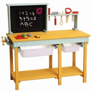 Black and Decker Kids Workbench and six piece Wooden Tool Set - Walmart.com