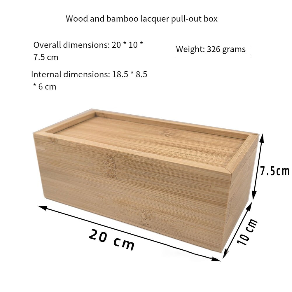 Wooden Pull-out Storage Box with Cover,Sliding Organizer for Cosmetics ...