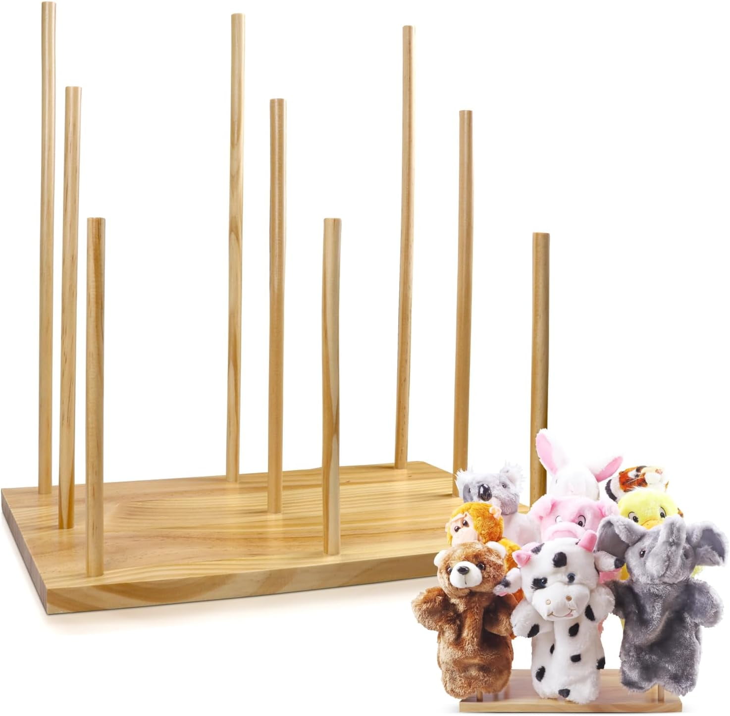 Wooden Puppet Stand, Education Wooden Puppet Tree Store and Display ...