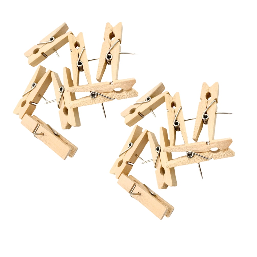 Wooden Push Pin Cork Board Clips Holiday Decorations 20 Pcs ...