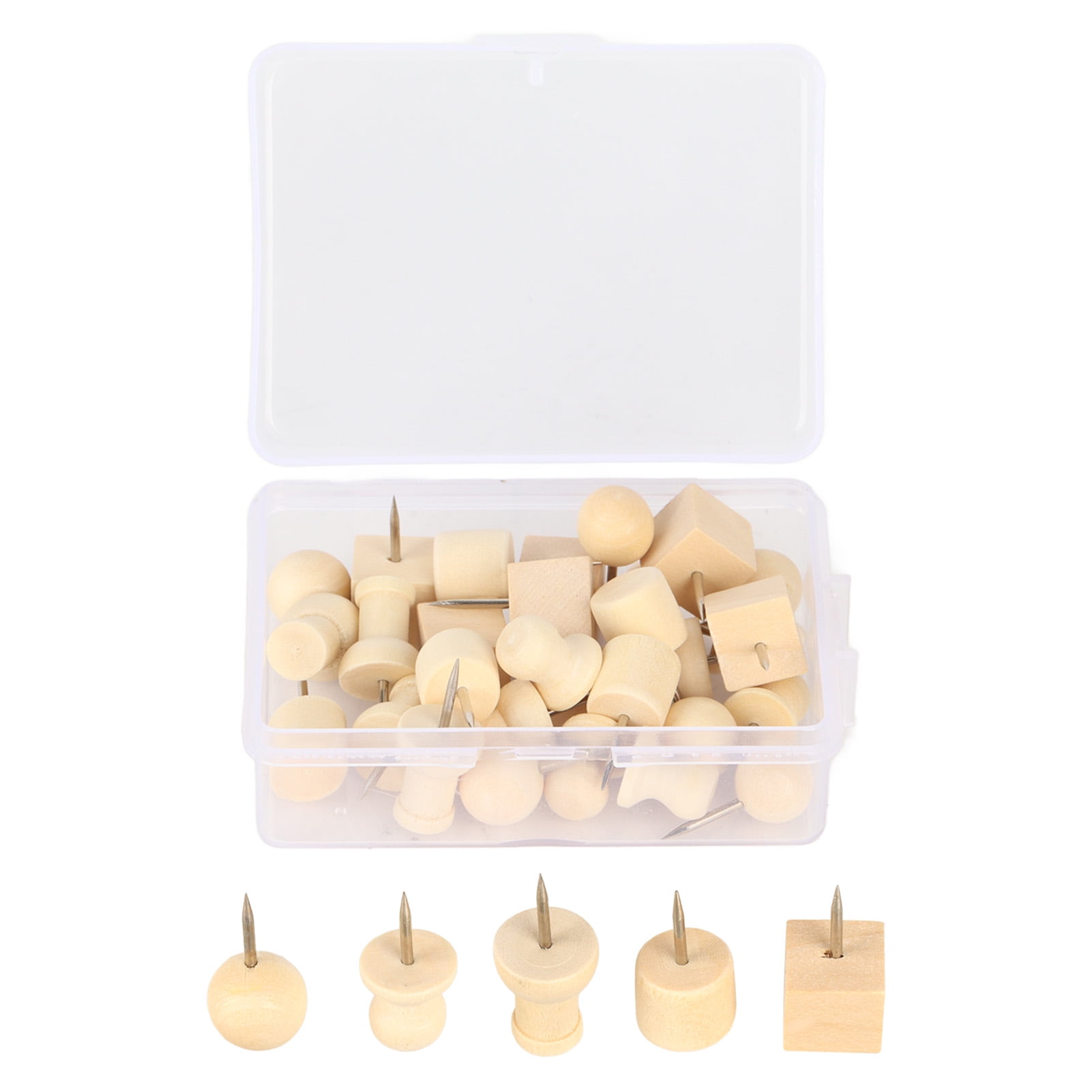 Wooden Push Pin Natural Wood Durable Easy Removal Wide Application ...