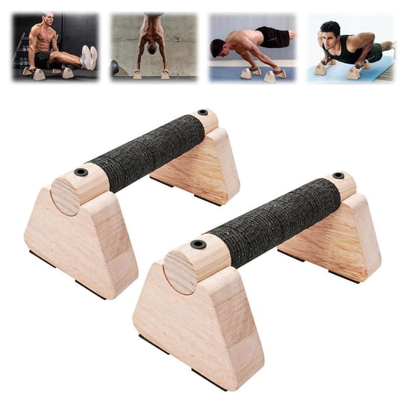 Wooden Push Up Stands, Adjustable Angle Handstand Workout Bars ...