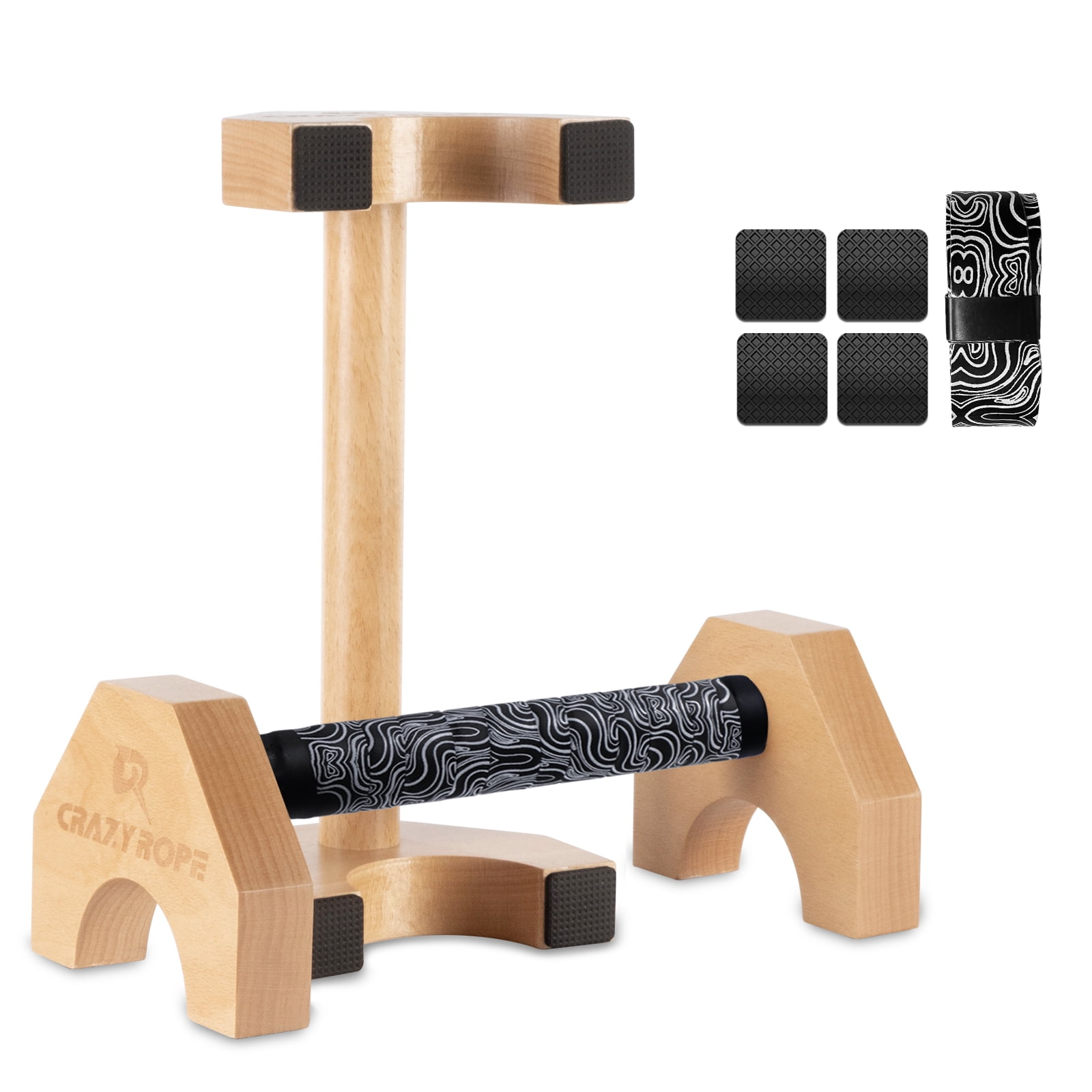 Wooden Parallettes Push-Up Bars, Anti-Slip Design, High-Quality Solid ...