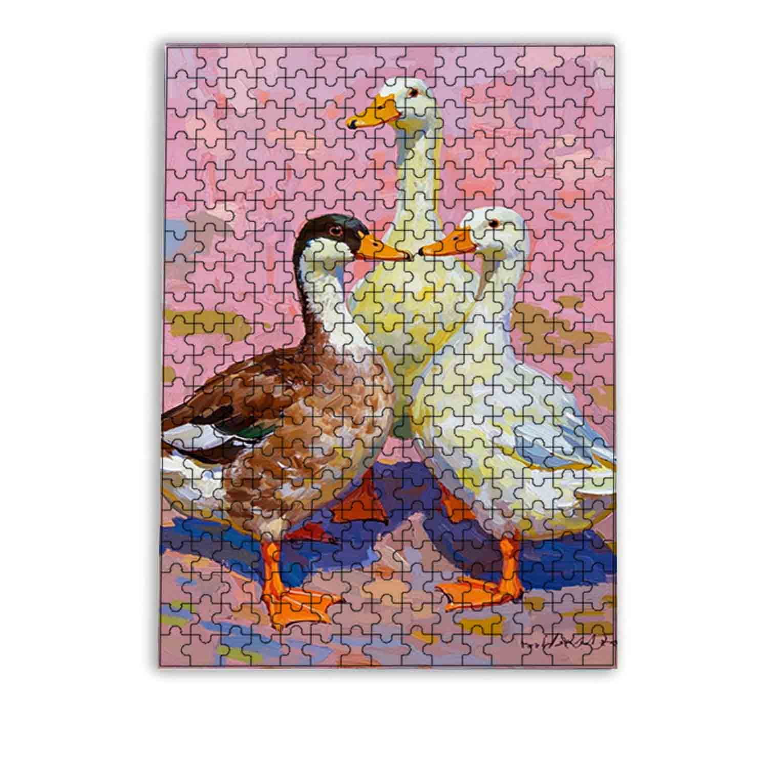 Wooden Puzzle 500 Piece Adult Puzzle - Goose Farmhouse Animal Art ...