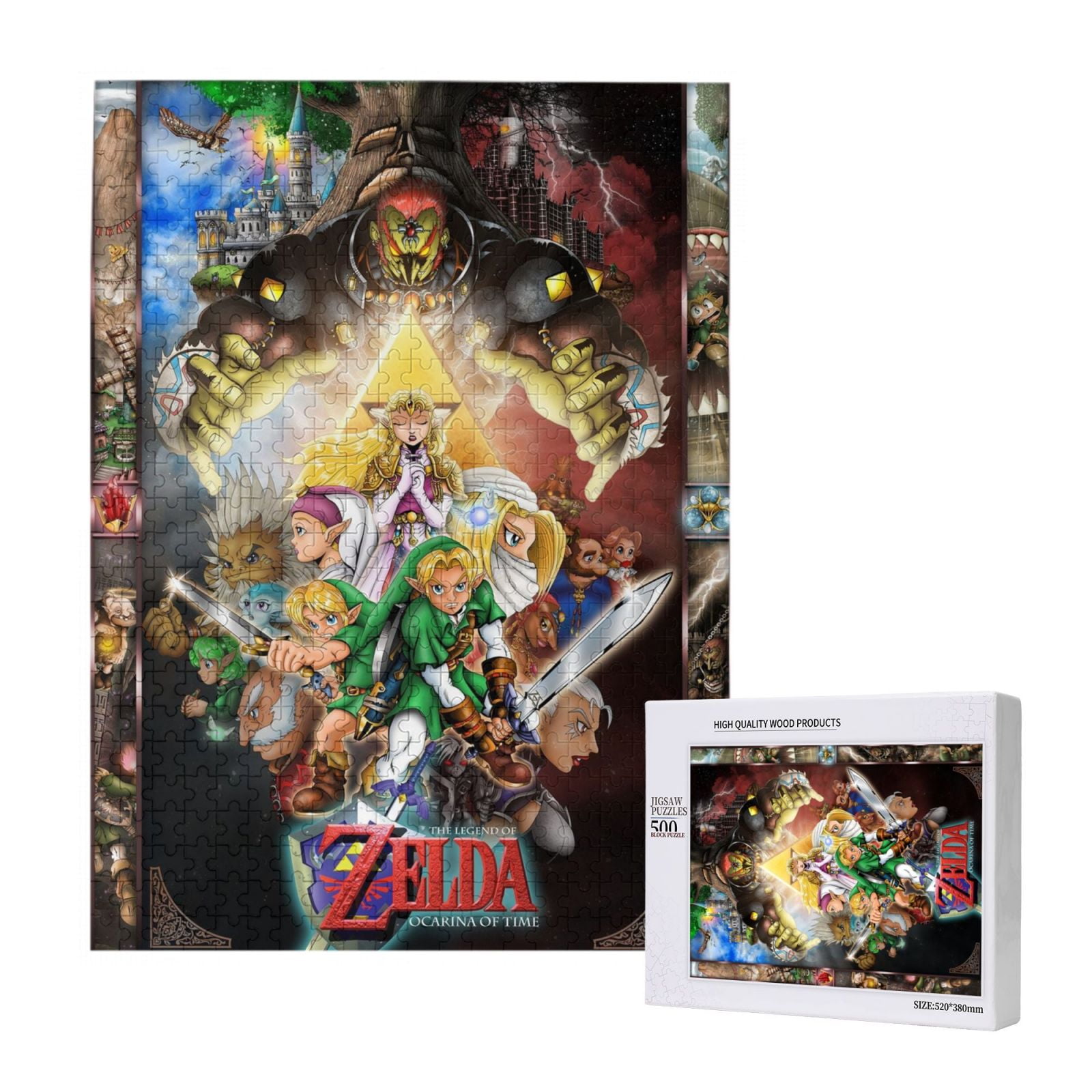Wooden Puzzle 500 Pieces, The Legend of Zelda Jigsaw Puzzles Toys Game ...