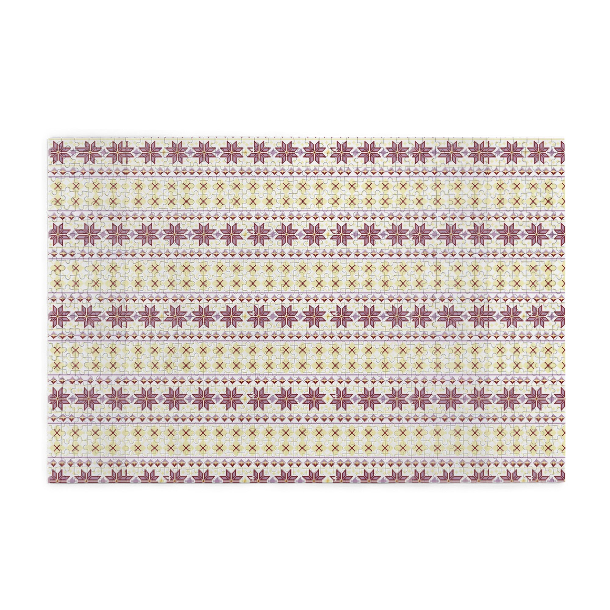 Wooden Puzzle Abstract Christmas Snowflakes Art 1000-Slice Puzzle for ...