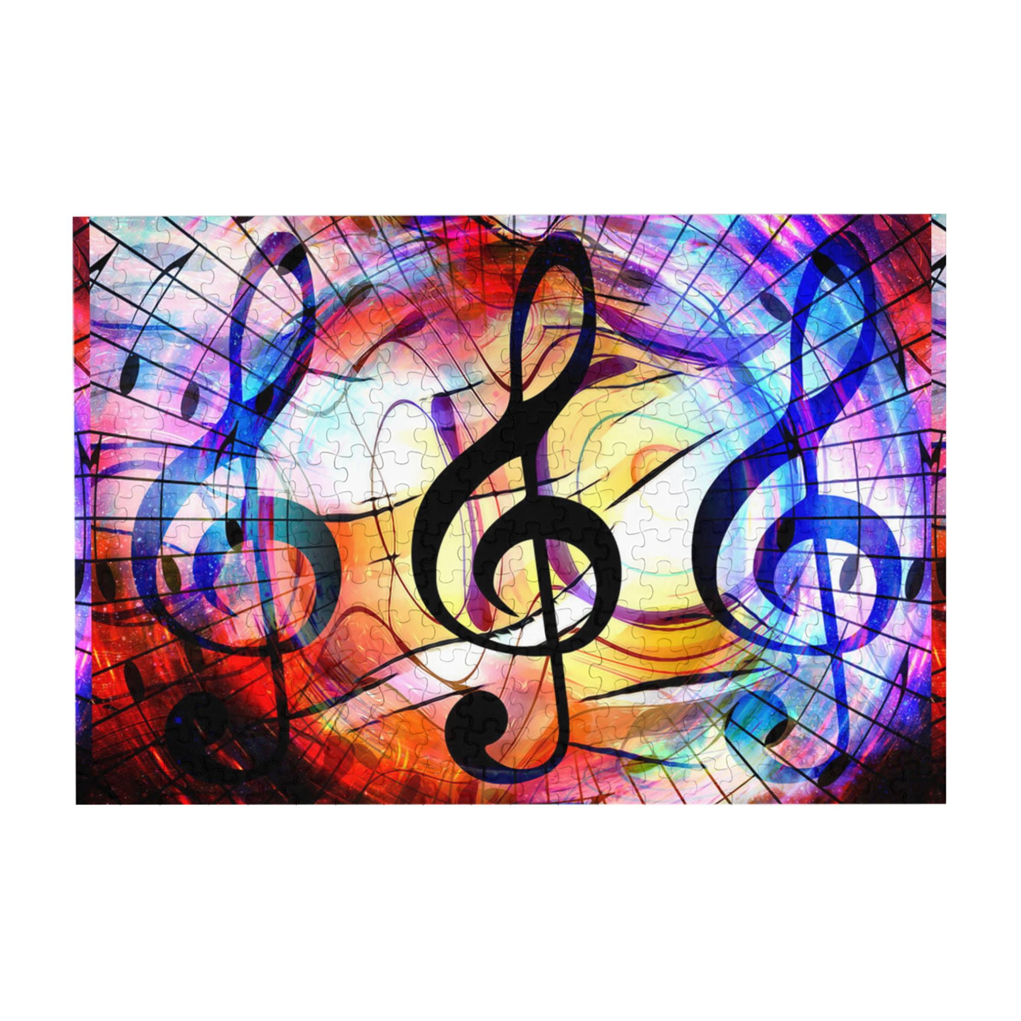 Wooden Puzzle Abstract Music Notes 500-Slice Puzzle for All Ages Gifts ...