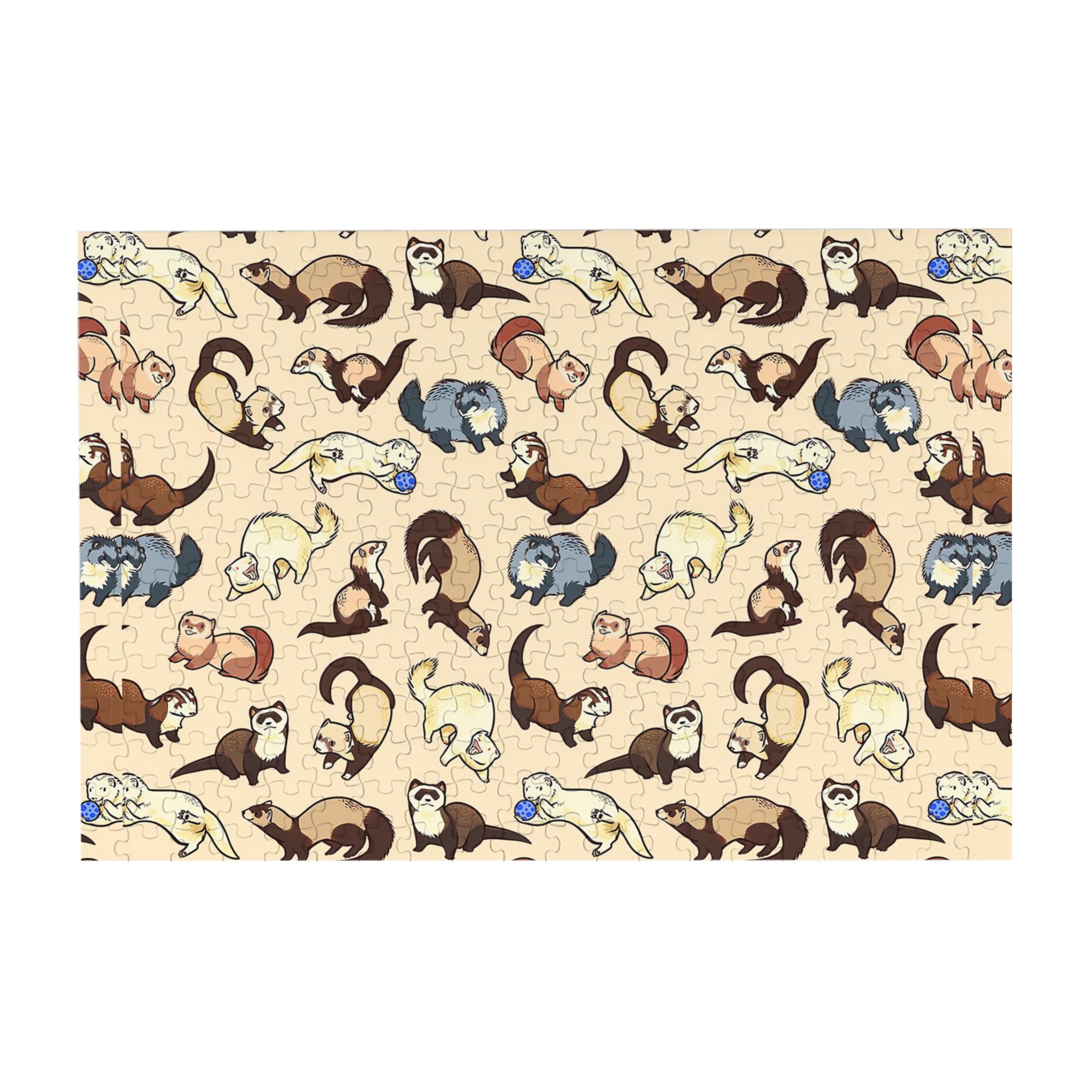 Wooden Puzzle Adorable Ferret Pattern 300-Slice Puzzle for All Ages ...