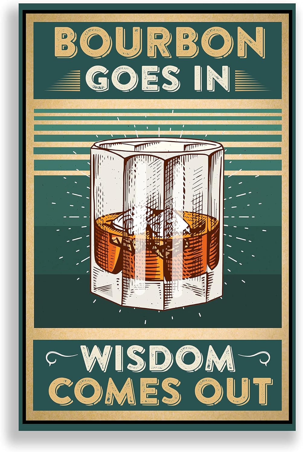 Wooden Puzzle for Adults Bourbon Goes in Bar Pub Funny Addict Ice Cubes ...