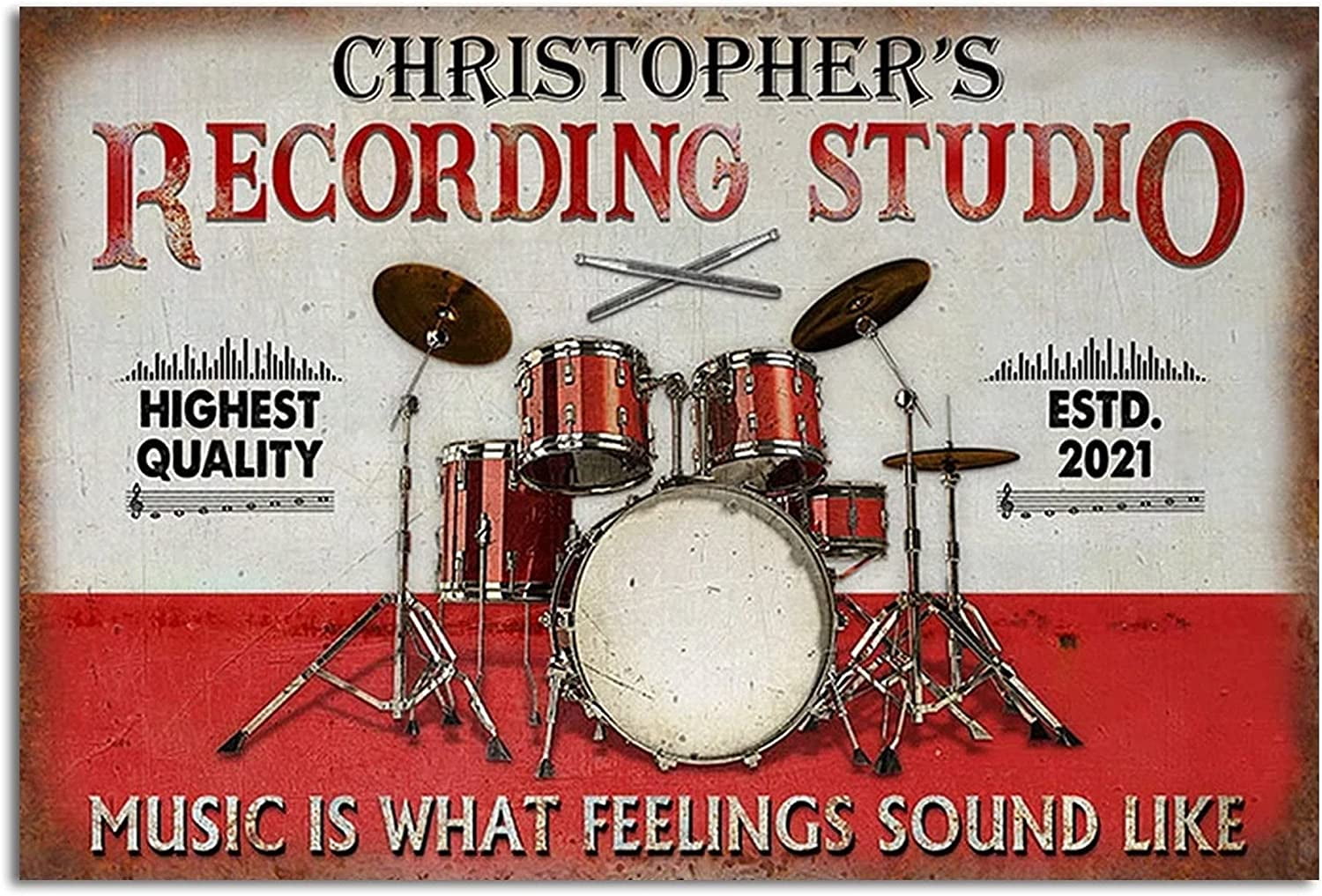 Wooden Puzzle for Adults Drum Recording Studio Drum Gift for Drummer ...