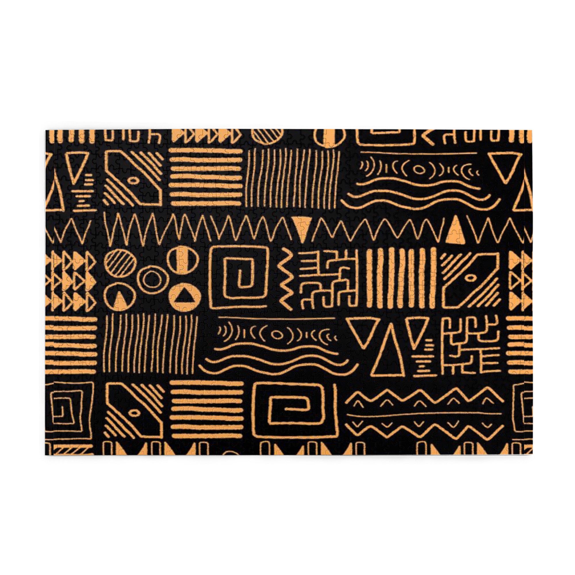 Wooden Puzzle African Ethnic Pattern - Tribal Art Background 1000-Slice ...