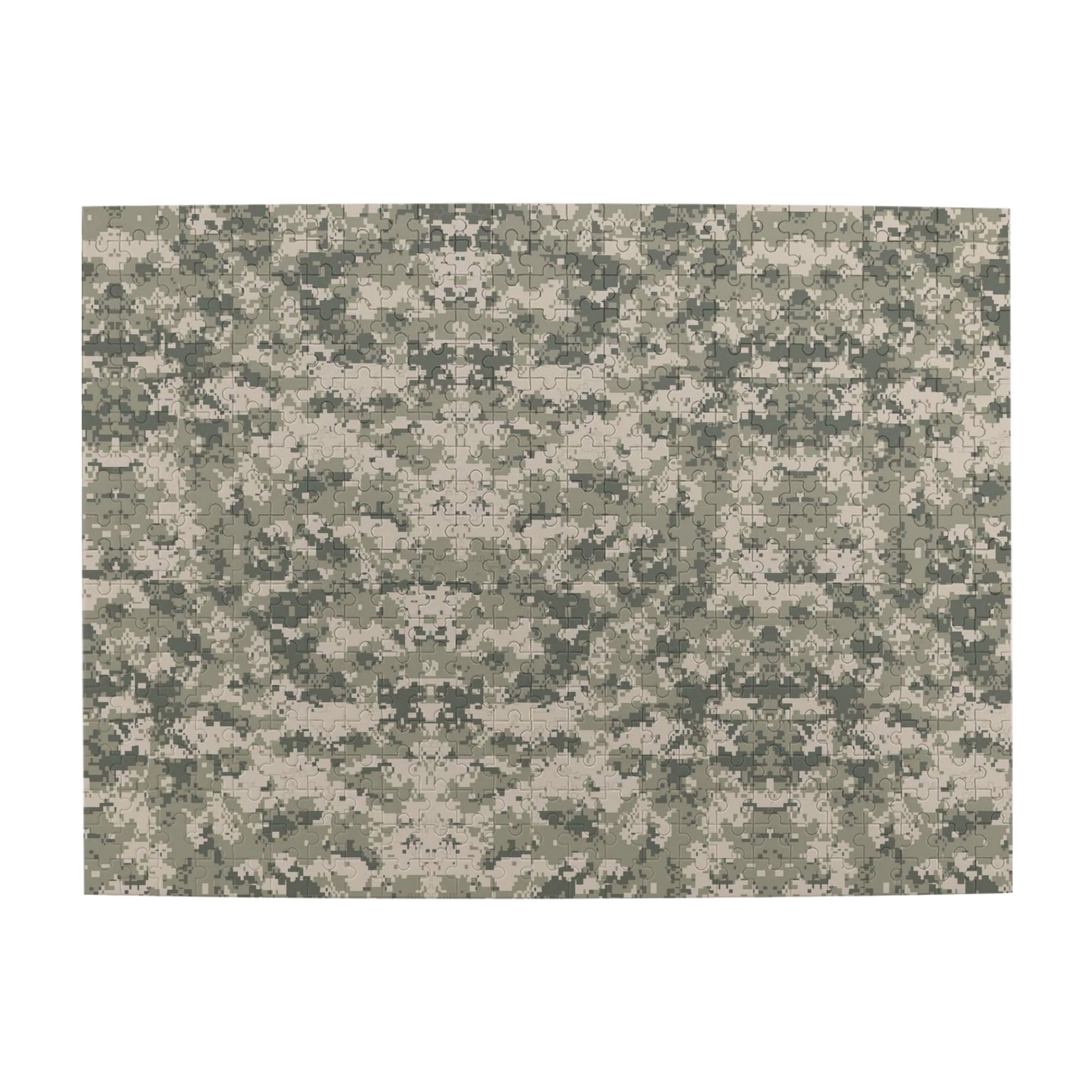 Wooden Puzzle Army Digital Camouflage 500-Slice Puzzle for All Ages ...