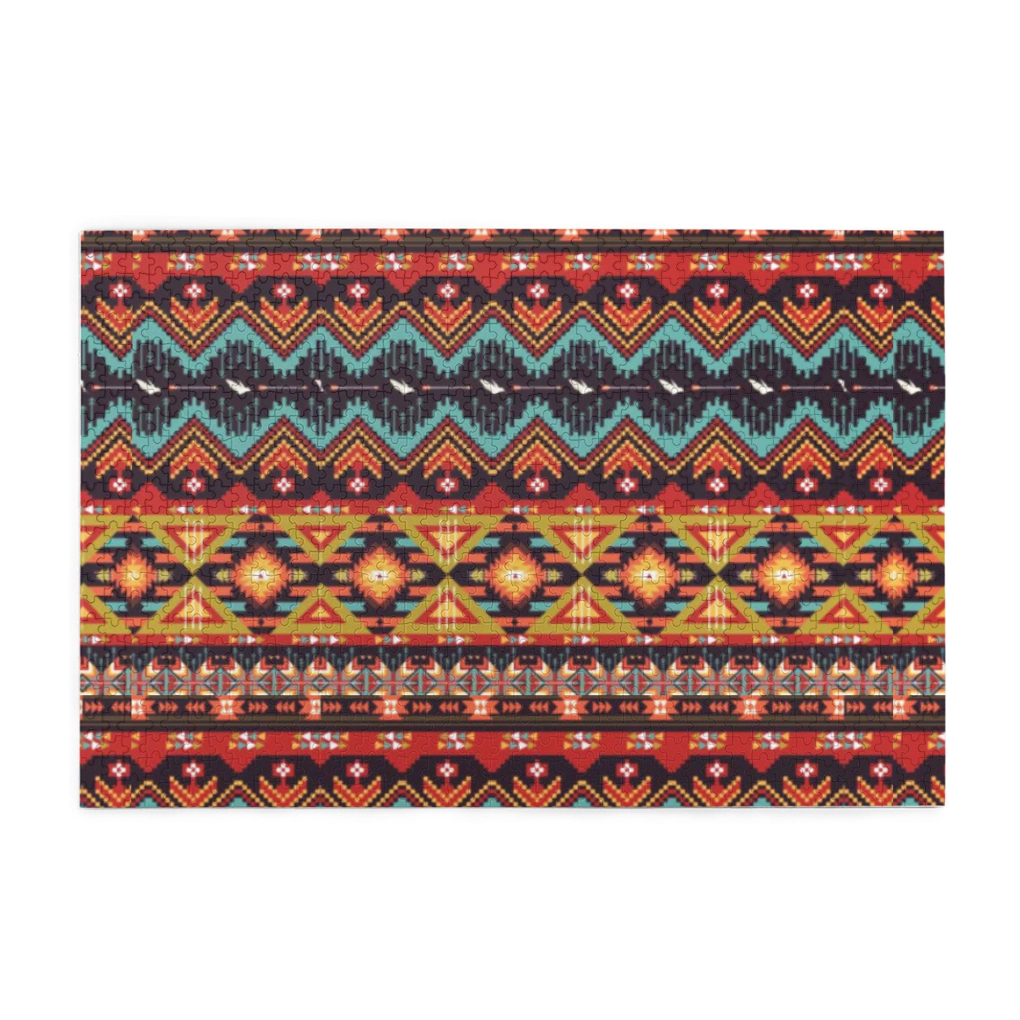 Wooden Puzzle Aztec Tribe Print 1000-Slice Puzzle for All Ages Gifts ...