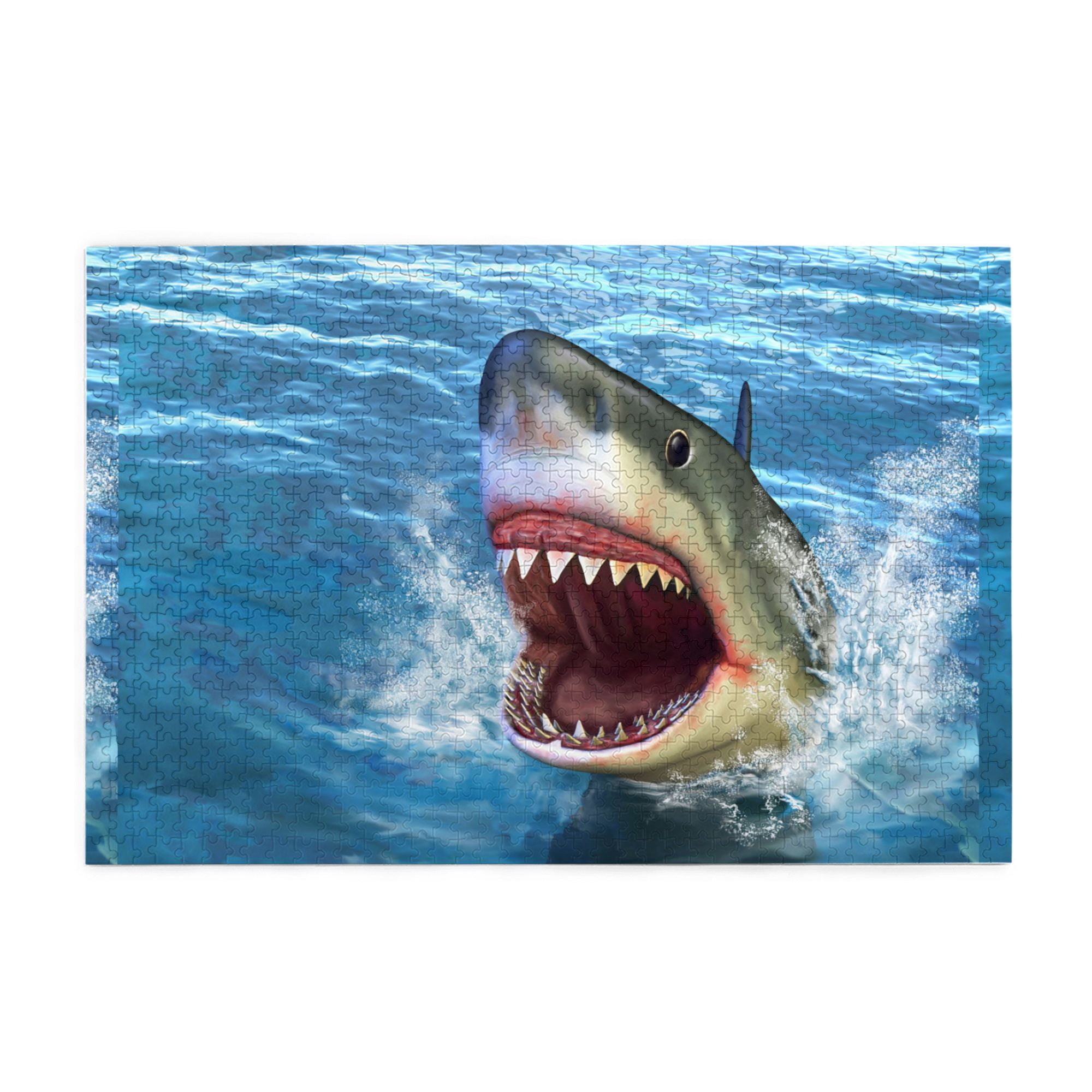 Wooden Puzzle Big Shark Mouth 1000-Slice Puzzle for All Ages Gifts ...