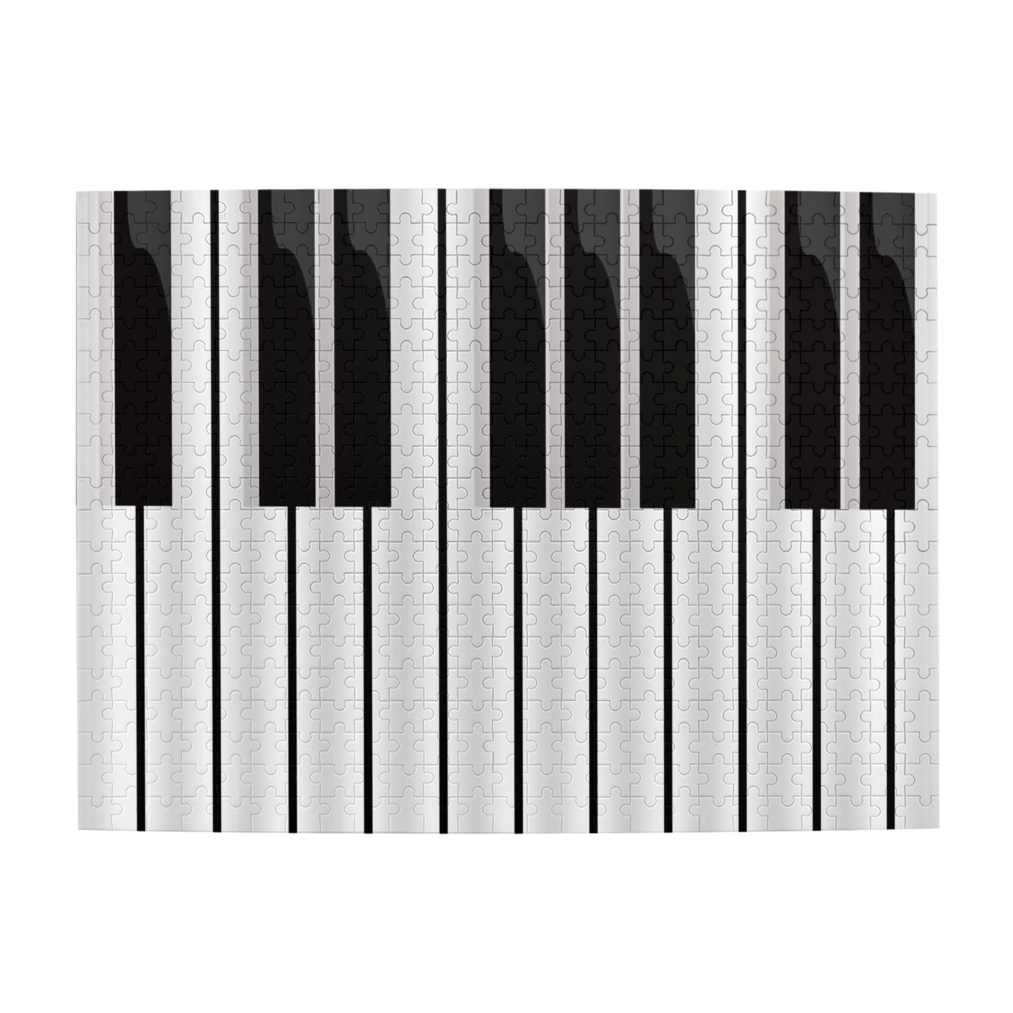 Wooden Puzzle Black And White Inspired Stripes Piano Keys 500-Slice ...