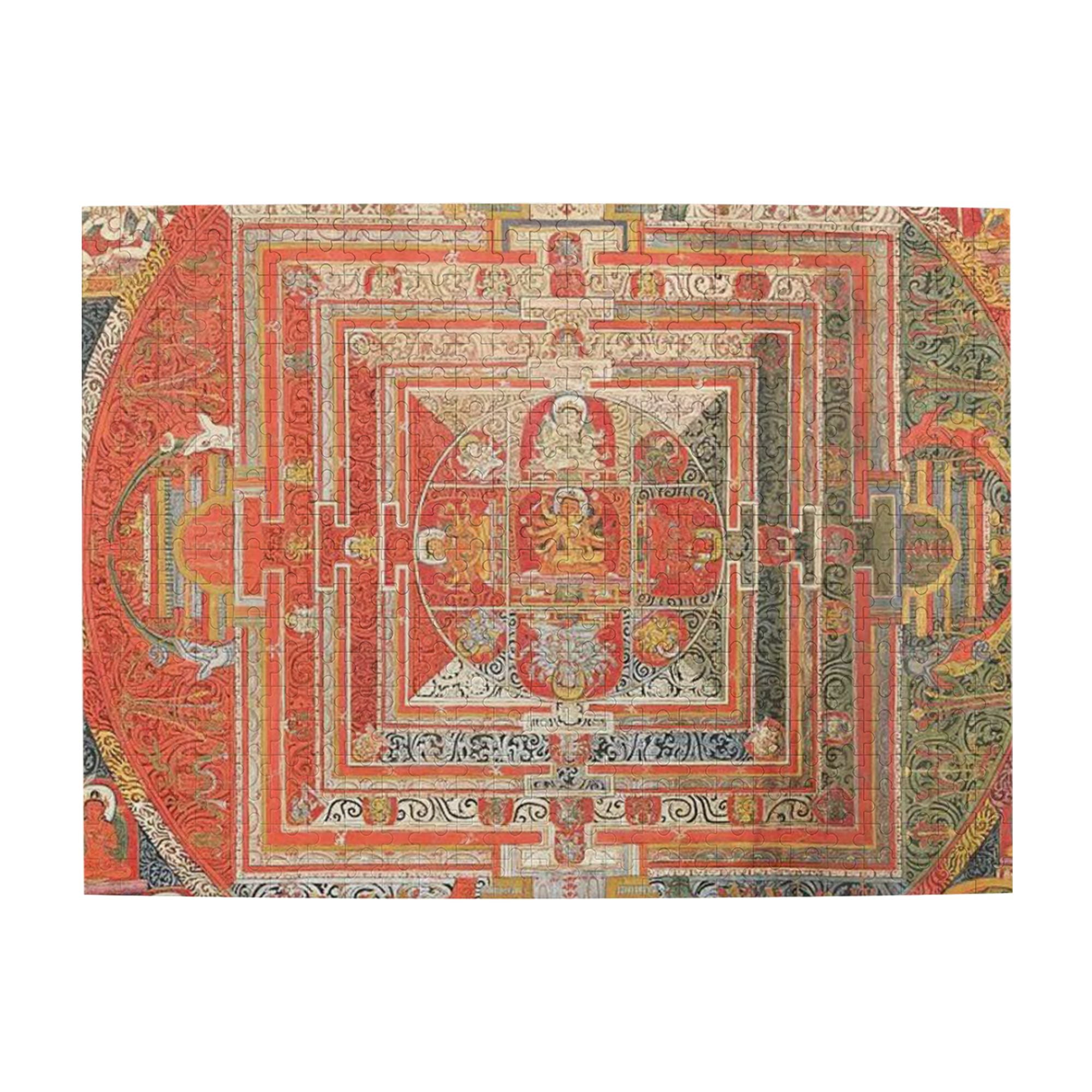 Wooden Puzzle Buddhist Manjushri Deity Mandala Thangka 500-Slice Puzzle ...