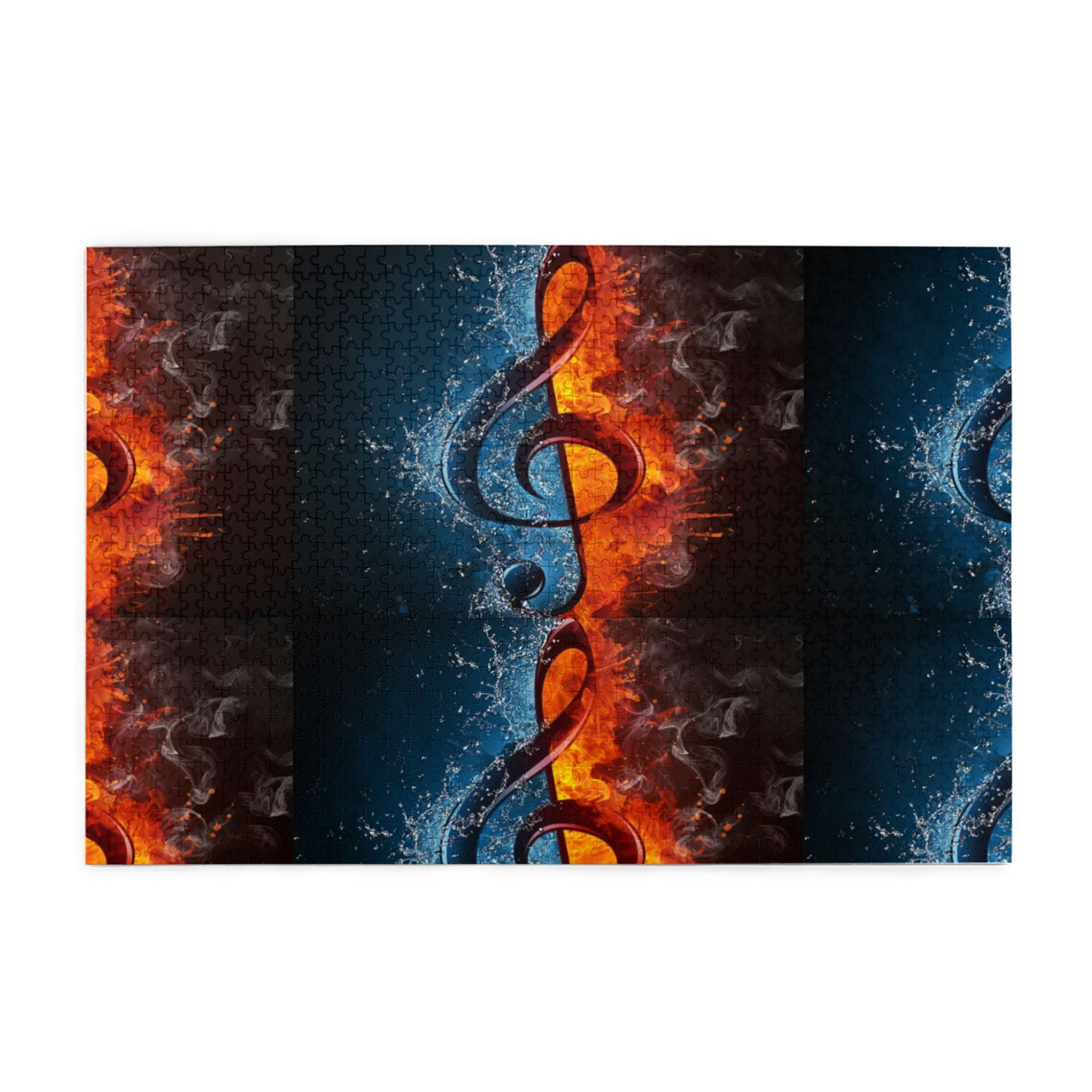 Wooden Puzzle Burning Music Note Illustration Of The Treble Clef In ...