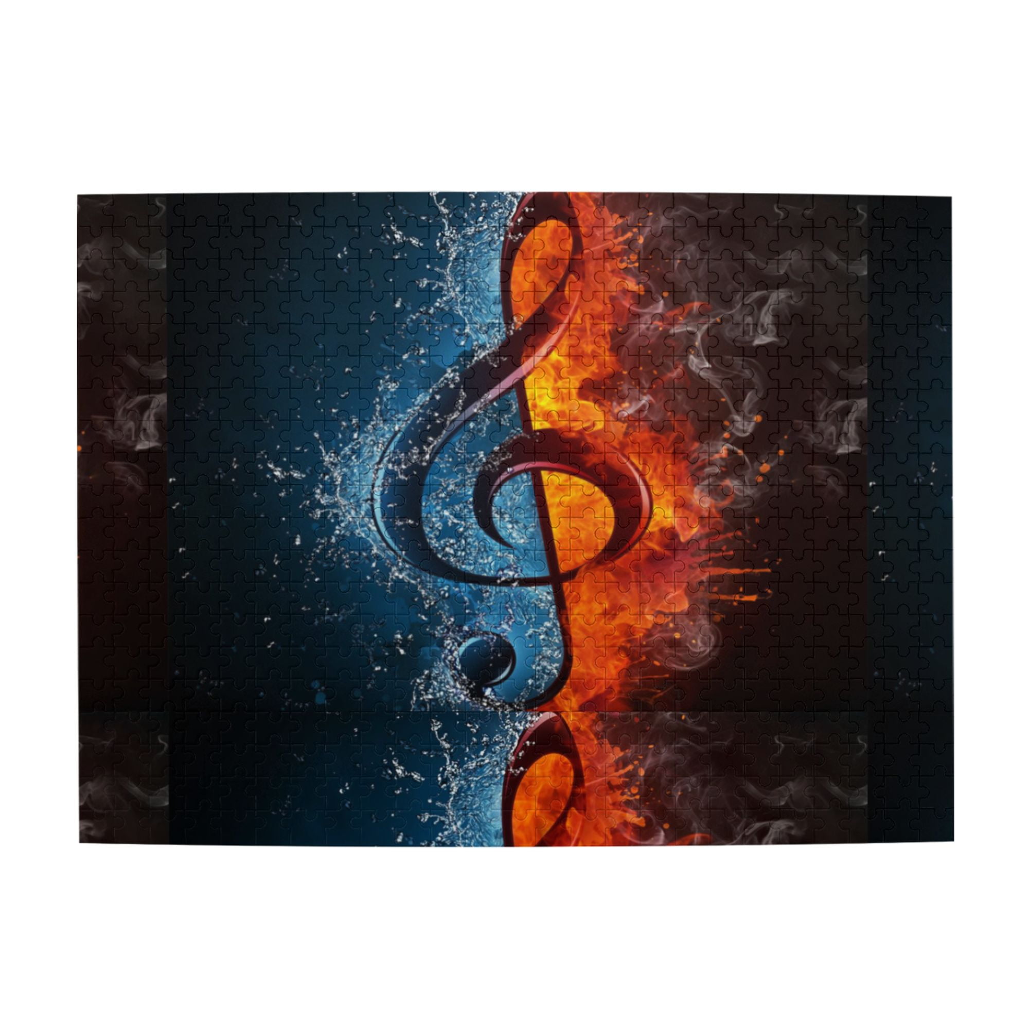 Wooden Puzzle Burning Music Note Illustration Of The Treble Clef In ...