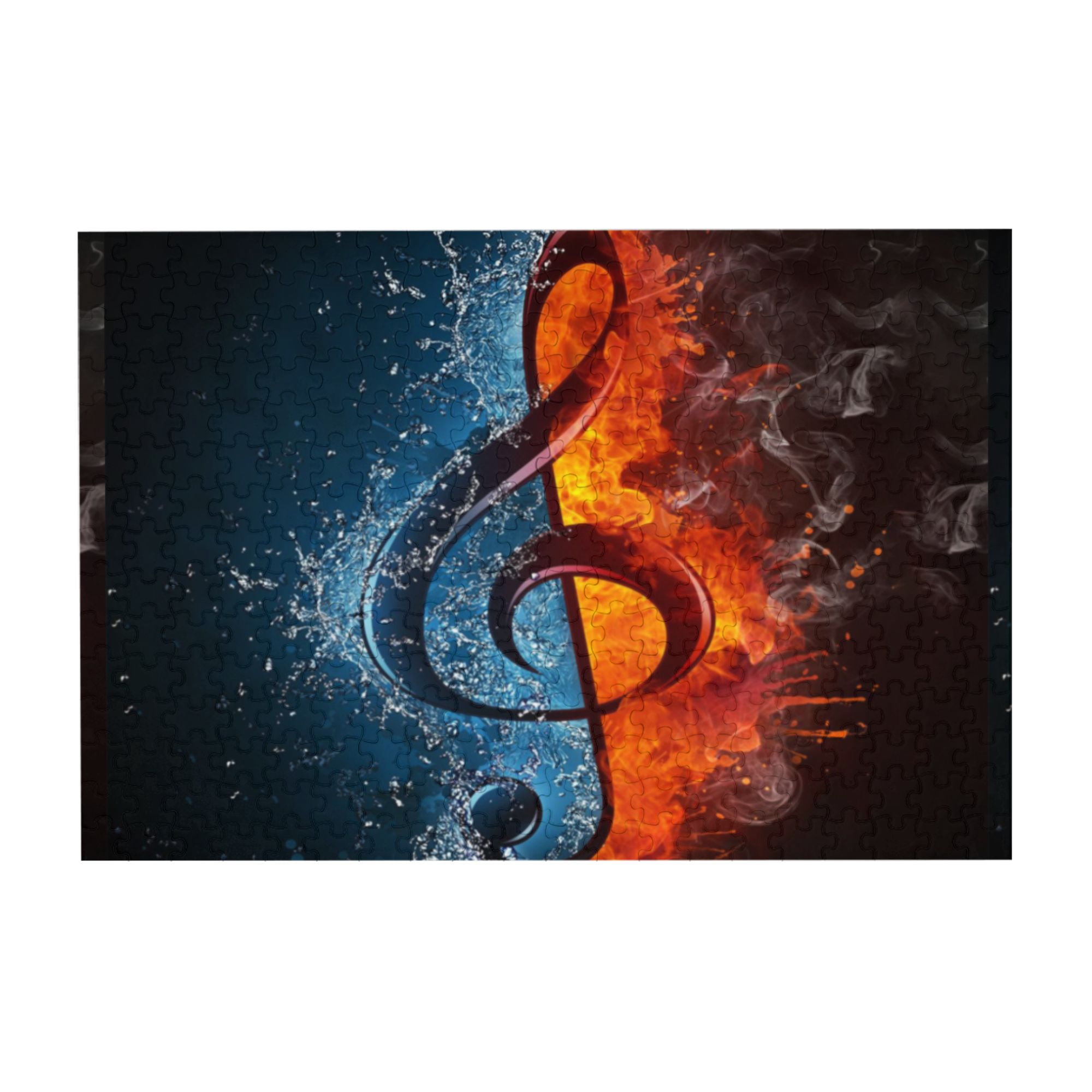 Wooden Puzzle Burning Music Note Illustration Of The Treble Clef In ...