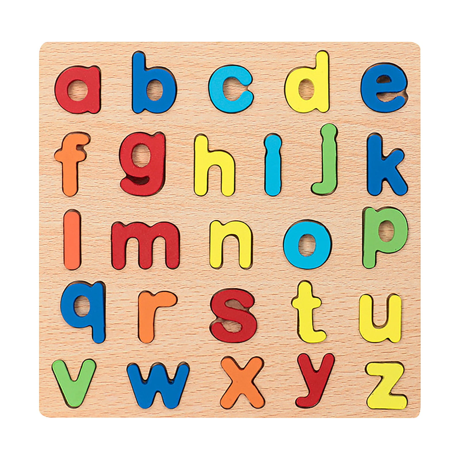 Wooden Puzzle Children's Educational Toy, 3D Letter and Number Shape ...