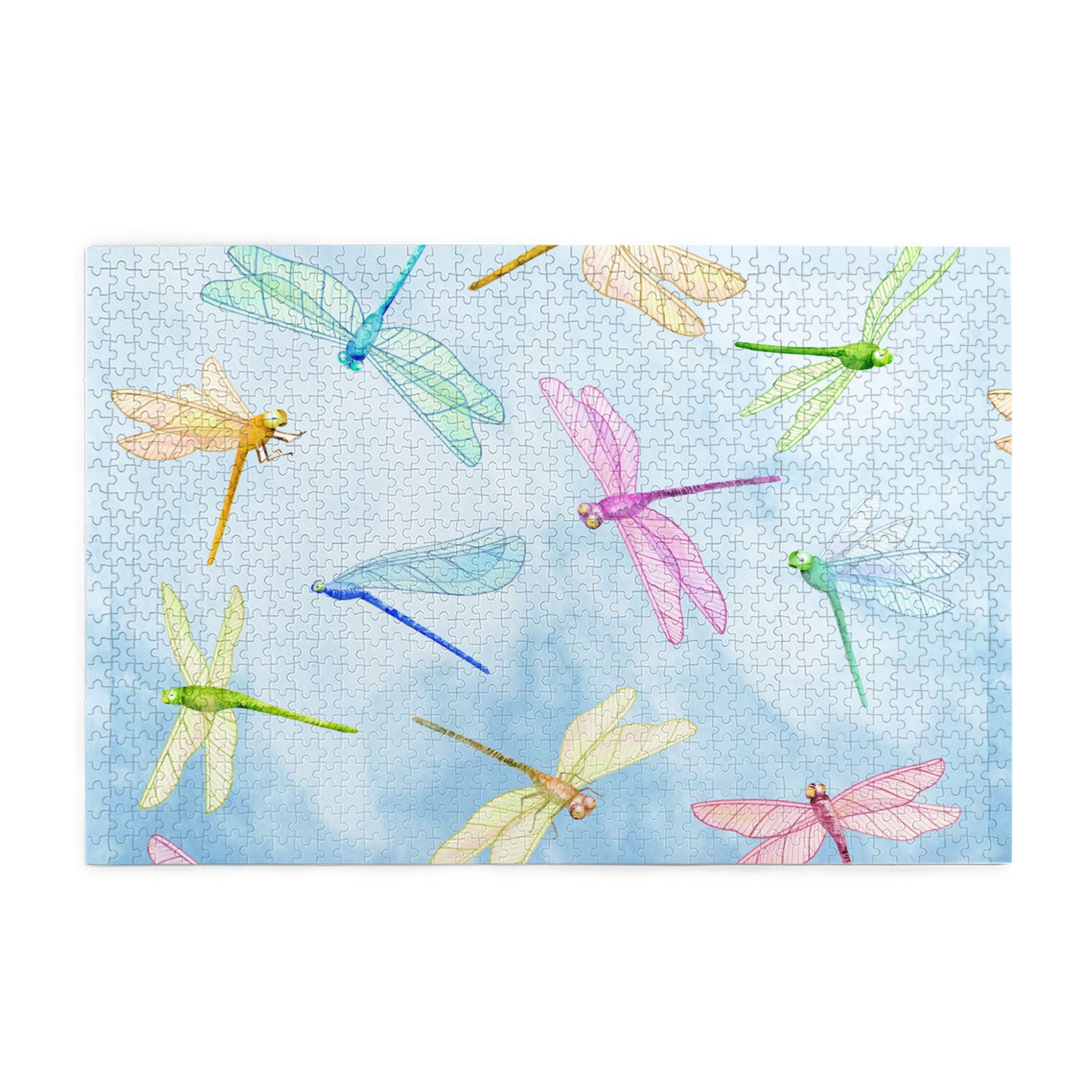 Wooden Puzzle Colorful Dragonfly 1000-Slice Puzzle for All Ages Gifts ...