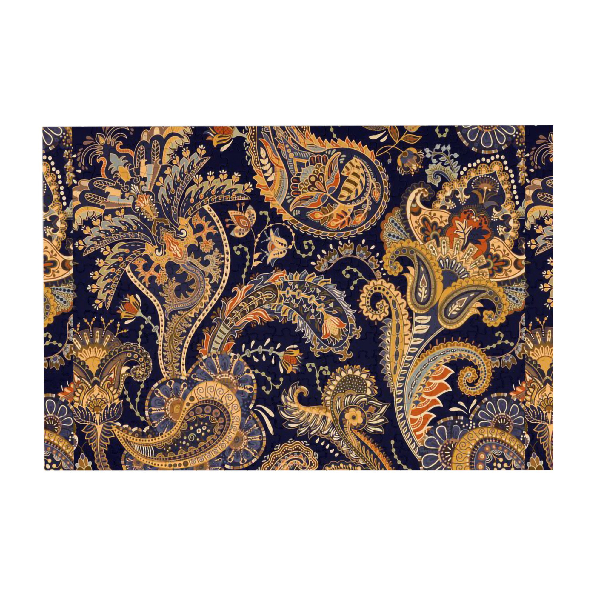 Wooden Puzzle Colorful Paisley Indonesian Batik Nature 300-Slice Puzzle ...