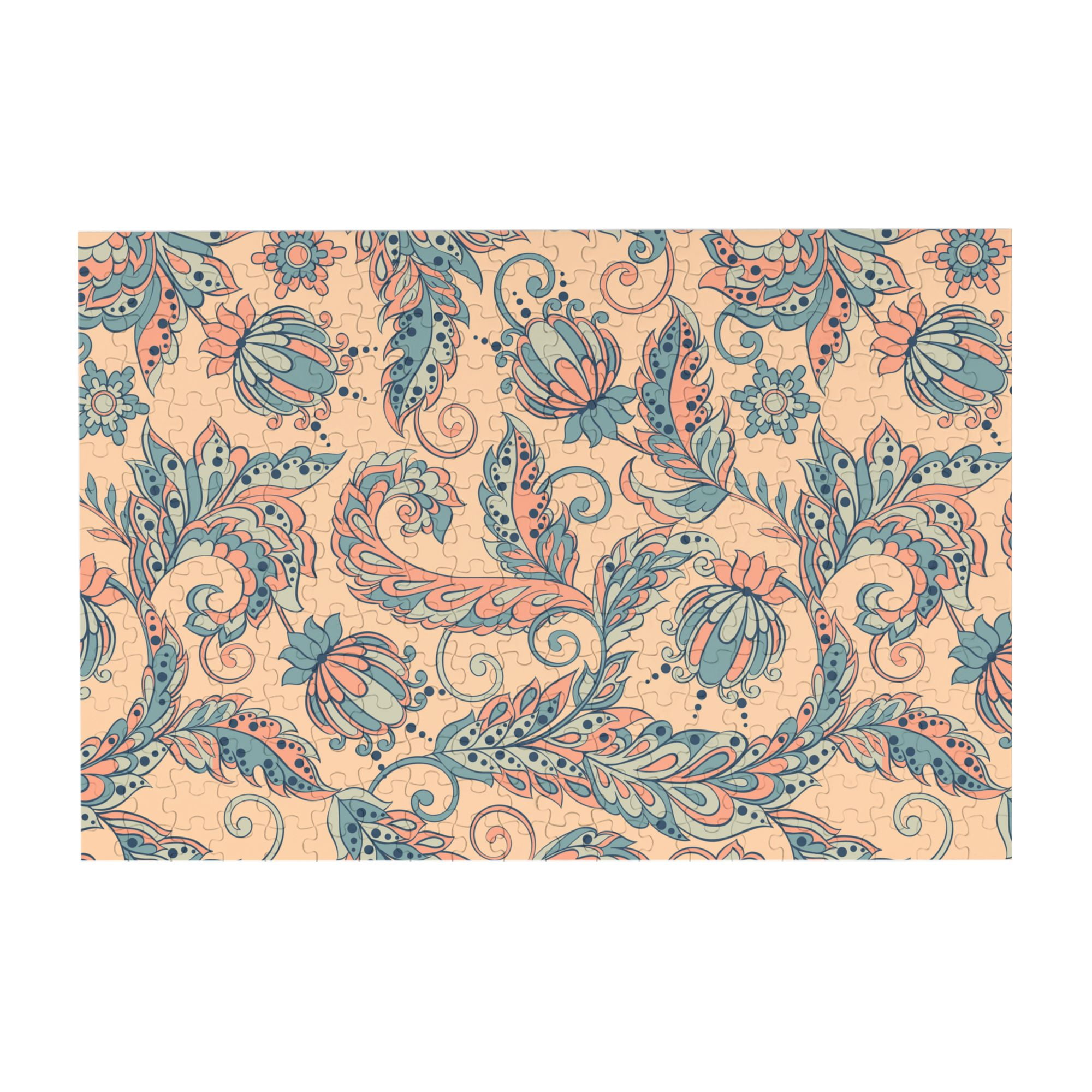 Wooden Puzzle Colorful pattern shading on pink background 300-Slice ...