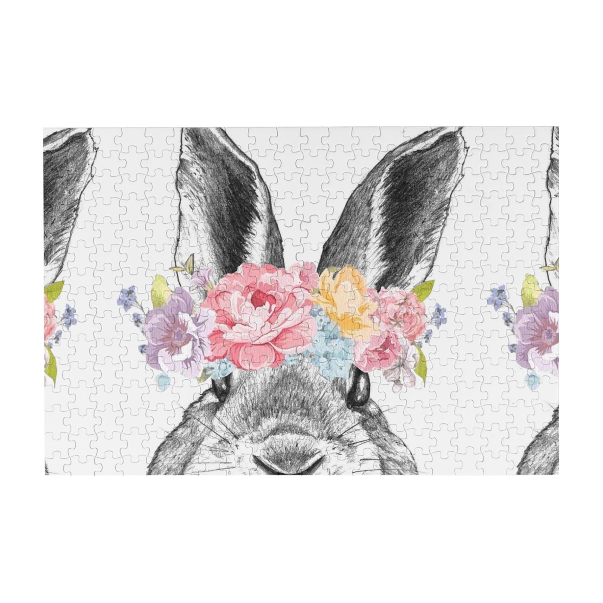 Wooden Puzzle Cooler Rabbit Guinea Pig Bunny-Garlan Flower 300-Slice ...