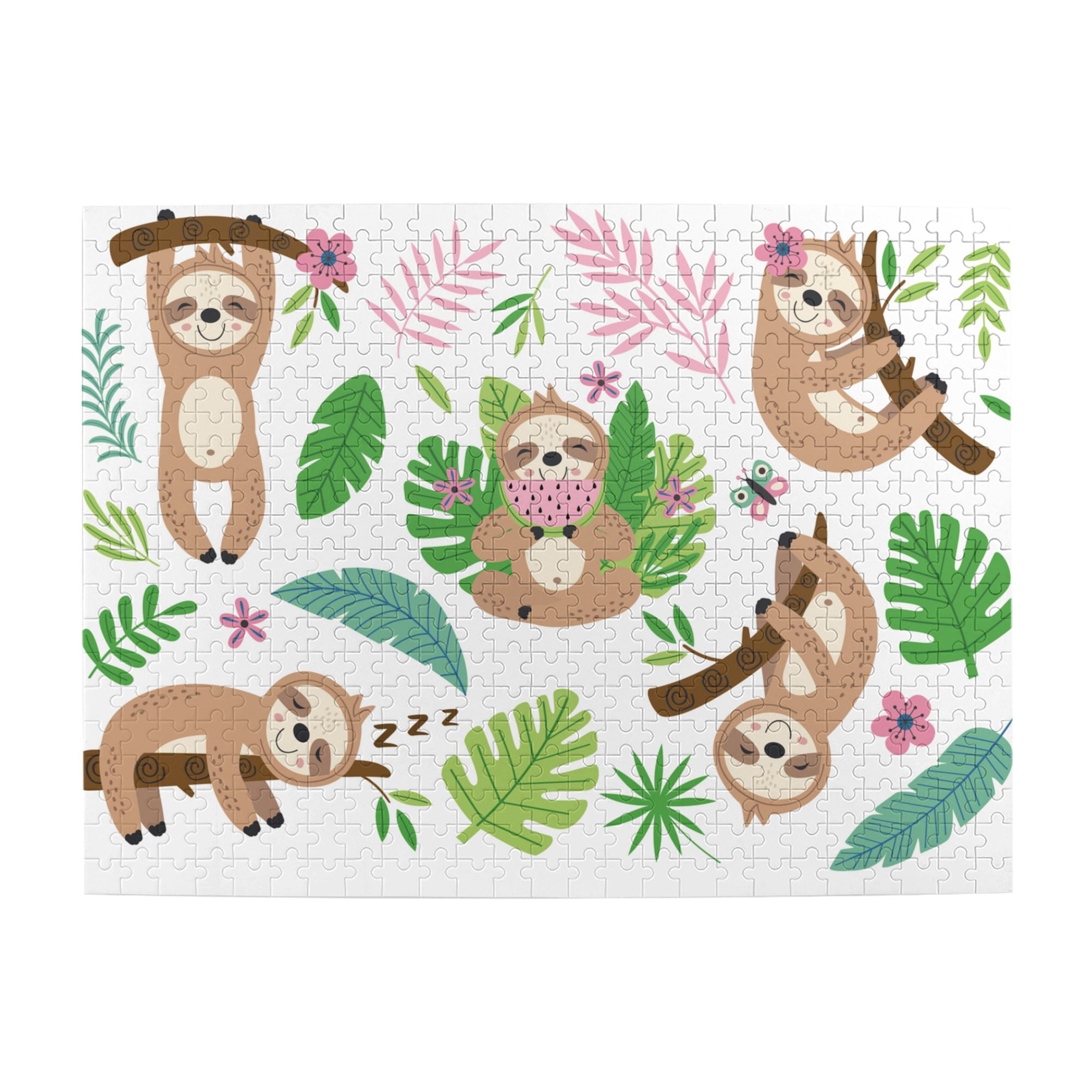 Wooden Puzzle Cute Sloths Animal 500-Slice Puzzle for All Ages Gifts ...