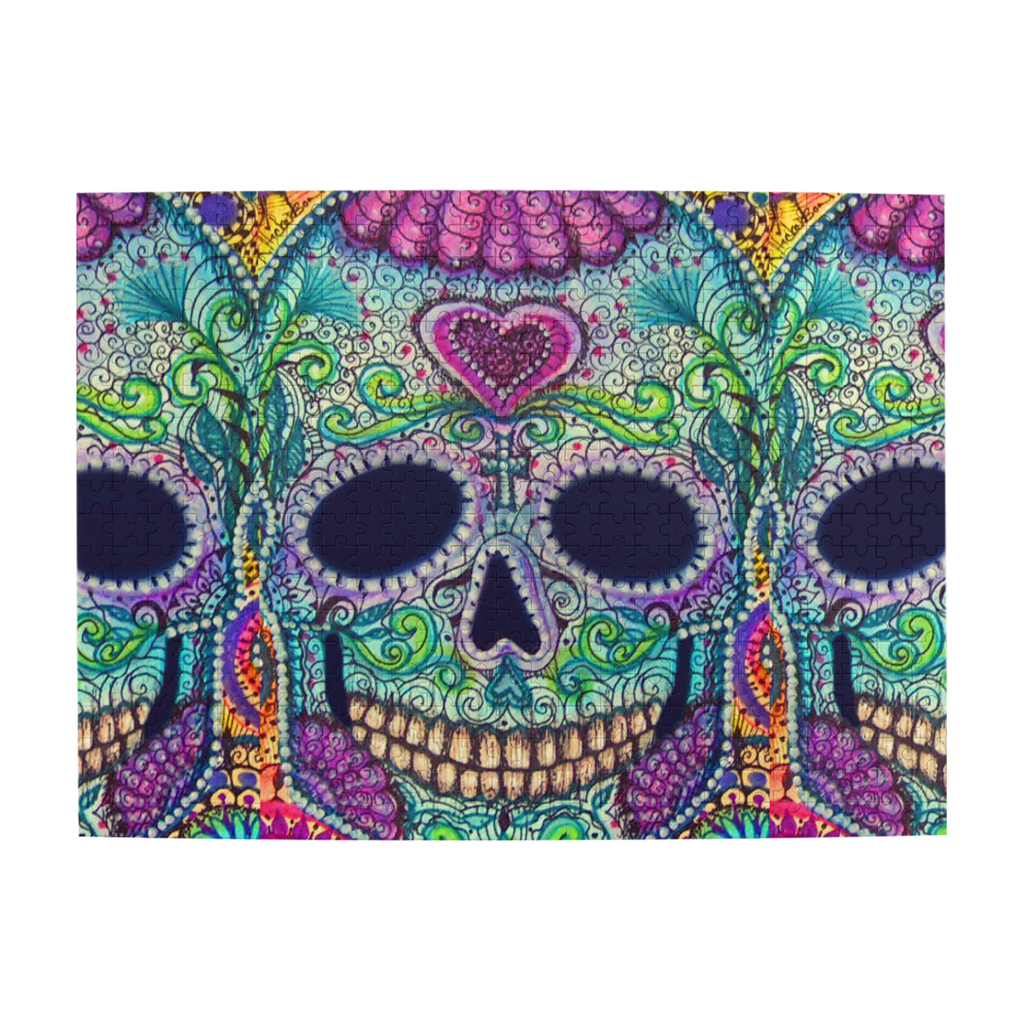Wooden Puzzle Dead SugarSkull 500-Slice Puzzle for All Ages Gifts ...