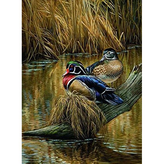 Wooden Puzzle, Duck Hunting Art, Adult Gift, Family Bonding, Portable ...