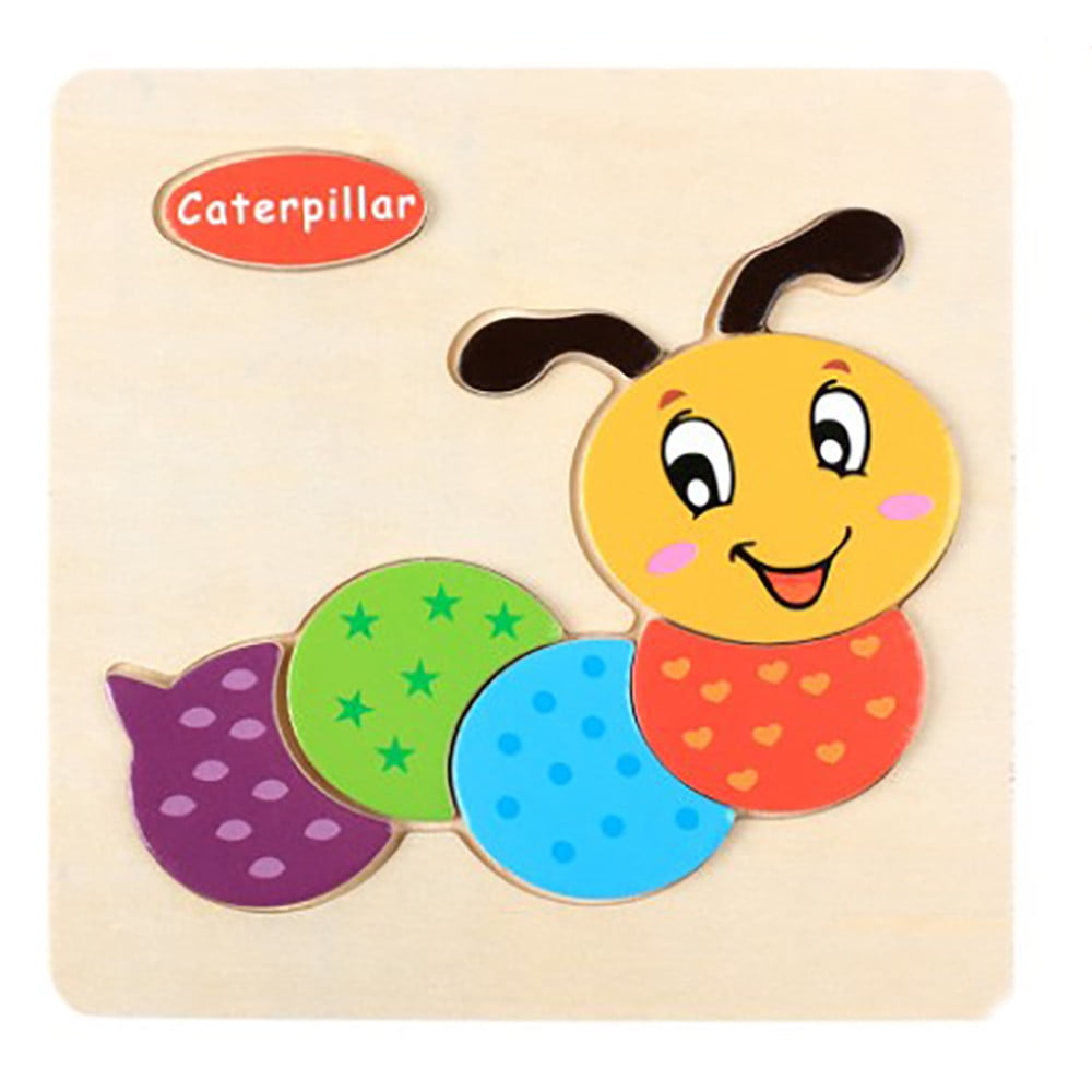 Wooden Puzzle Educational Developmental Baby Kids Training Toy ...