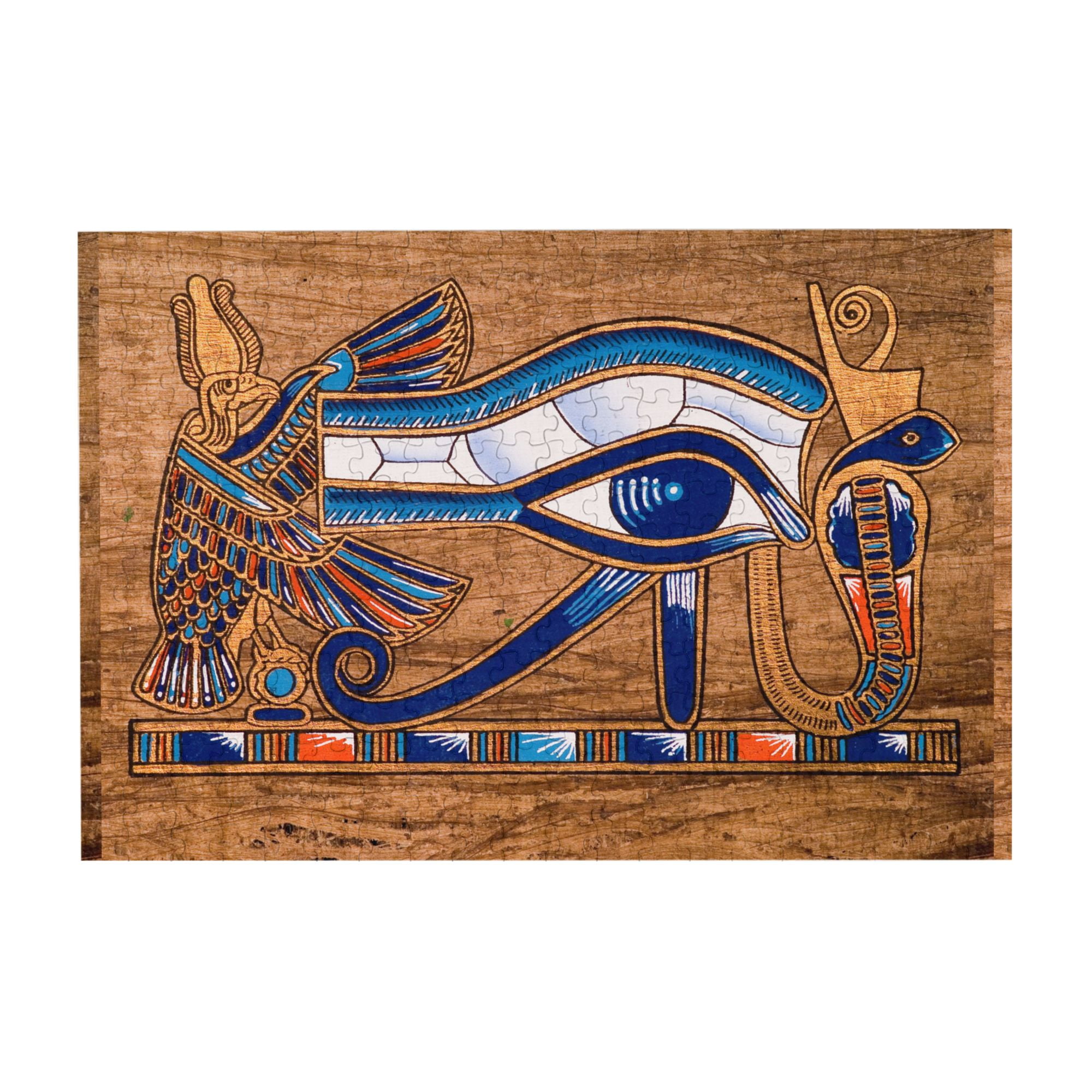 Wooden Puzzle Egyptian Papyrus Depicting The Horus Eye 500-Slice Puzzle ...