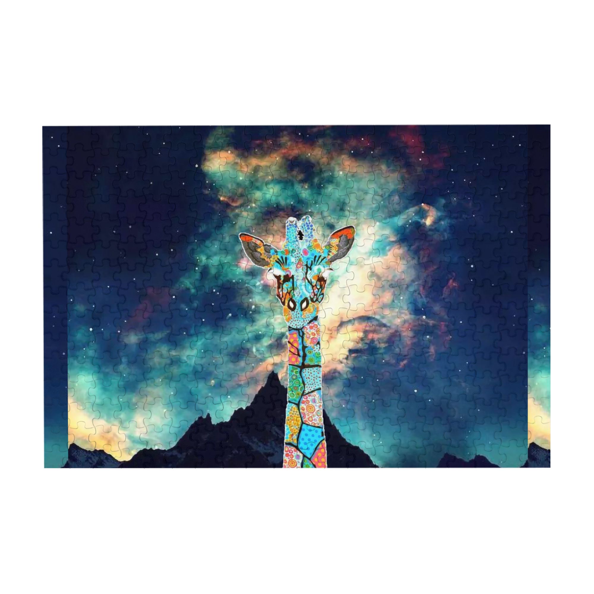 Wooden Puzzle Giraffe Art The Colorful Giraffe 300-Slice Puzzle for All ...