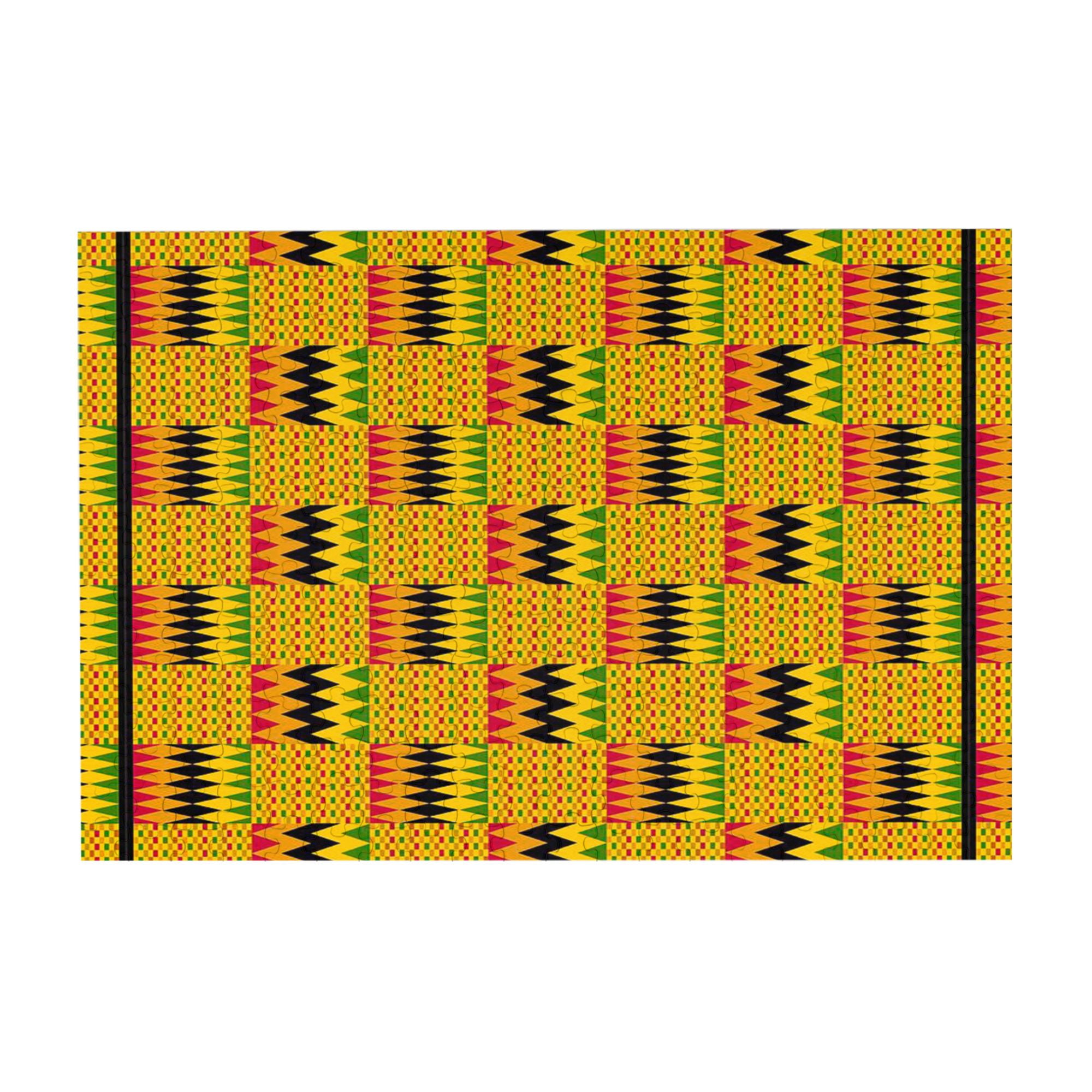 Wooden Puzzle Graphic Green Pattern Kente Zig Design Zag Path Life ...