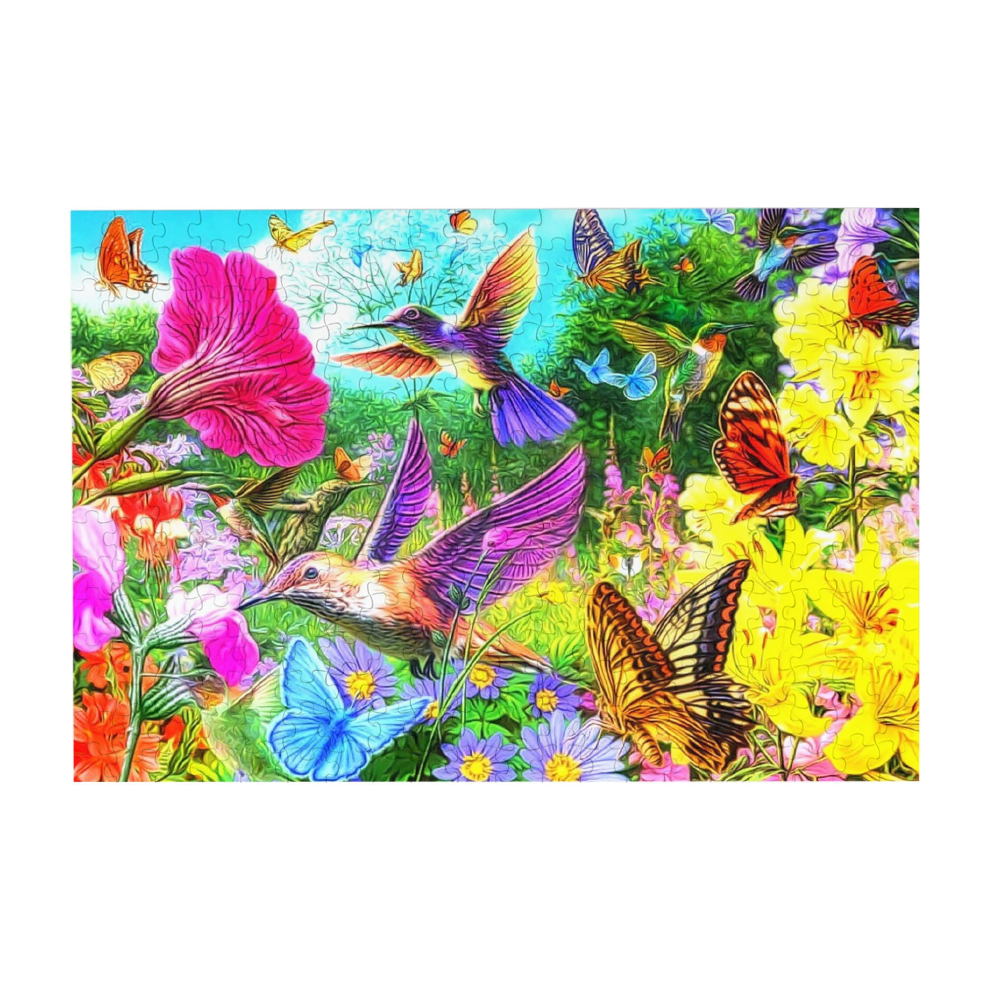 Wooden Puzzle Hummingbirds and Butterflies 300-Slice Puzzle for All ...