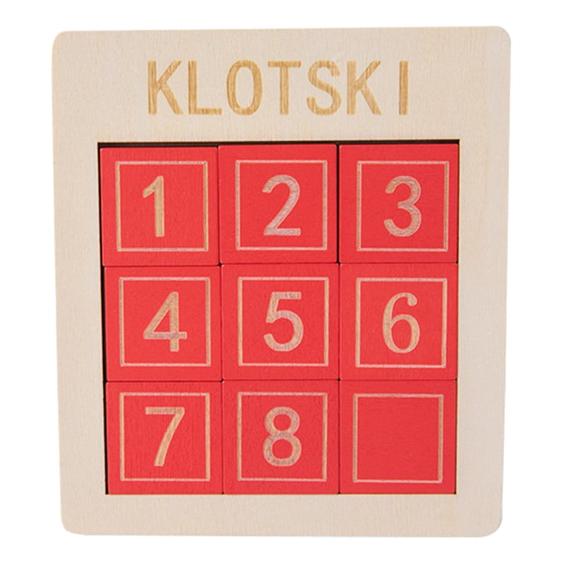 Wooden Puzzle Klotski Chess Board Table Toy Brain Developmental Puzzle ...