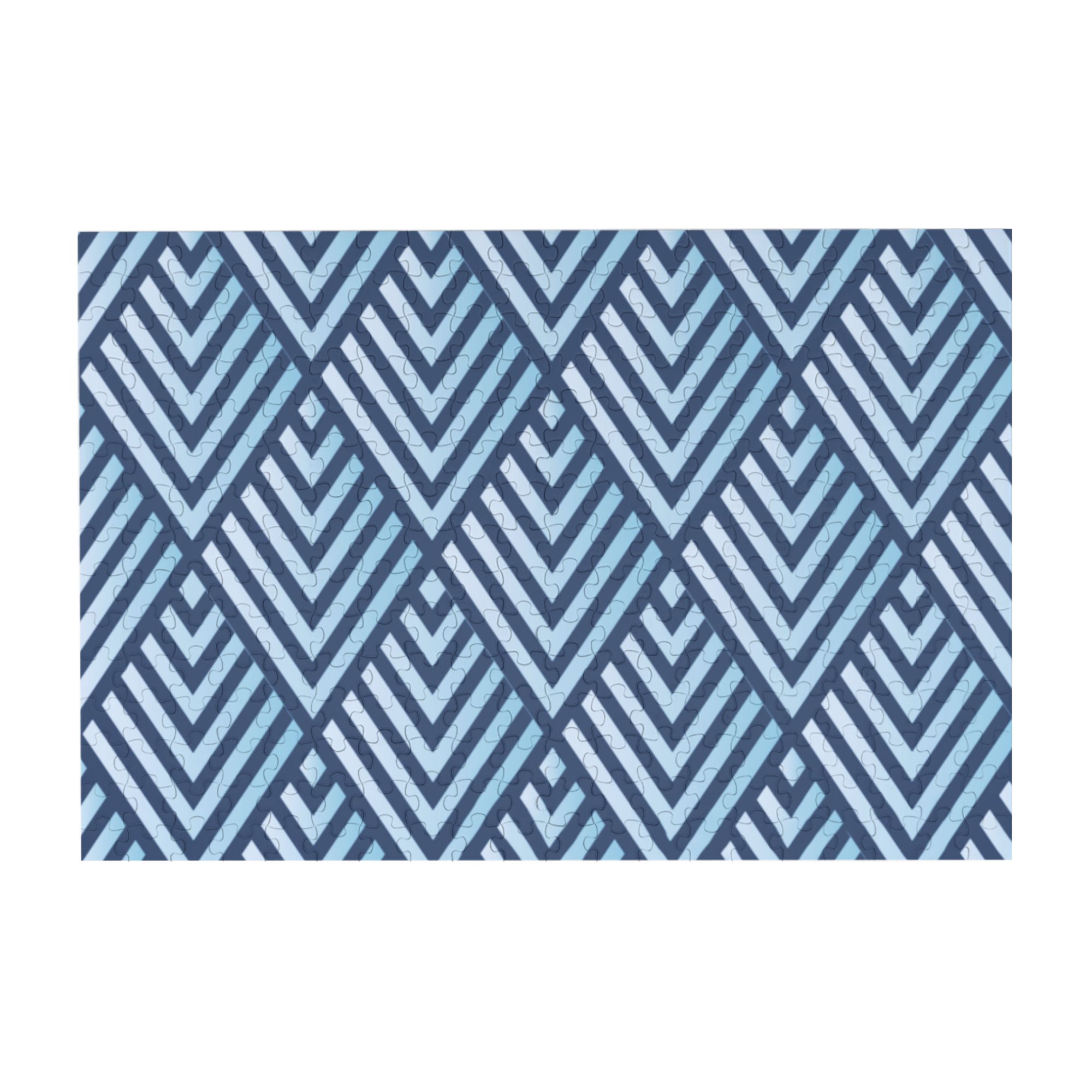 Wooden Puzzle Light blue geometric square continuous background 300 ...