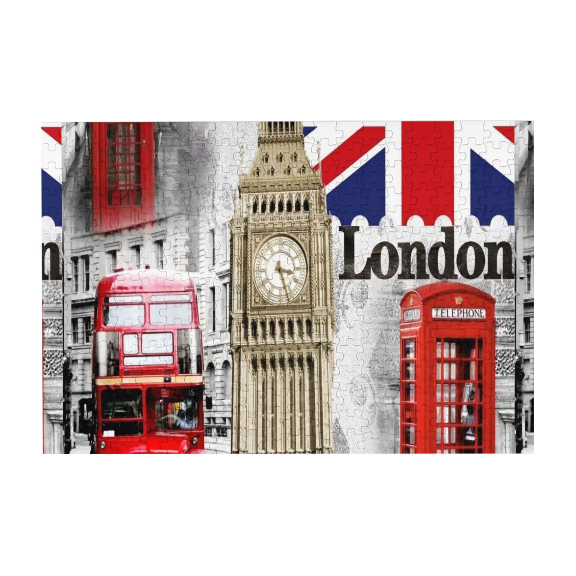 Wooden Puzzle London England City 500-Slice Puzzle for All Ages Gifts ...