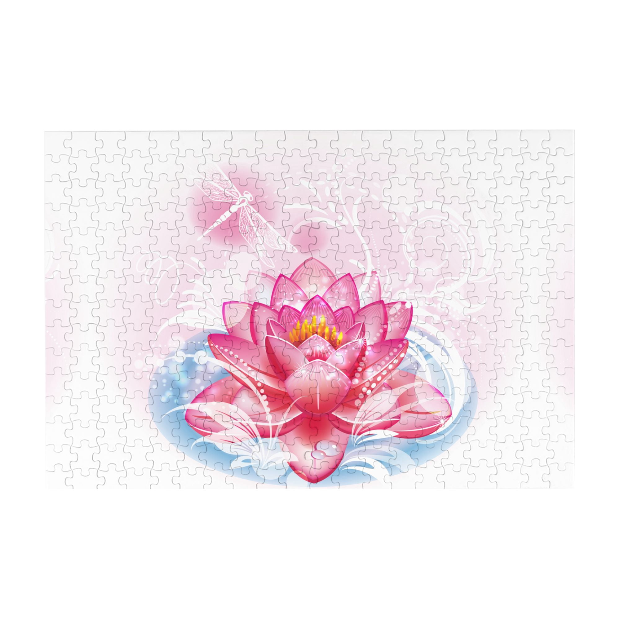 Wooden Puzzle Lotus Flower figure 300-Slice Puzzle for All Ages Gifts ...