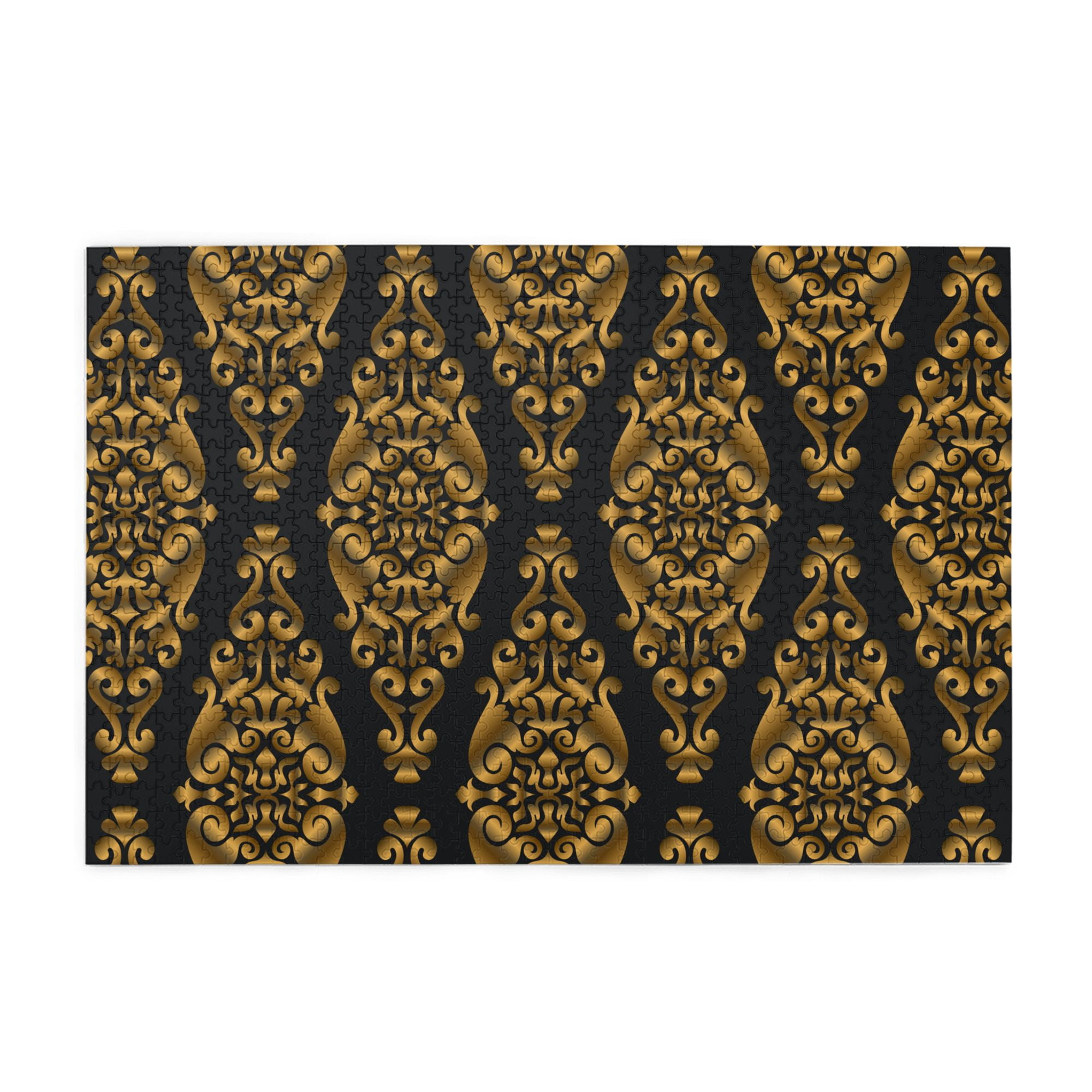 Wooden Puzzle Luxury Gold Pattern 1000-Slice Puzzle for All Ages Gifts ...