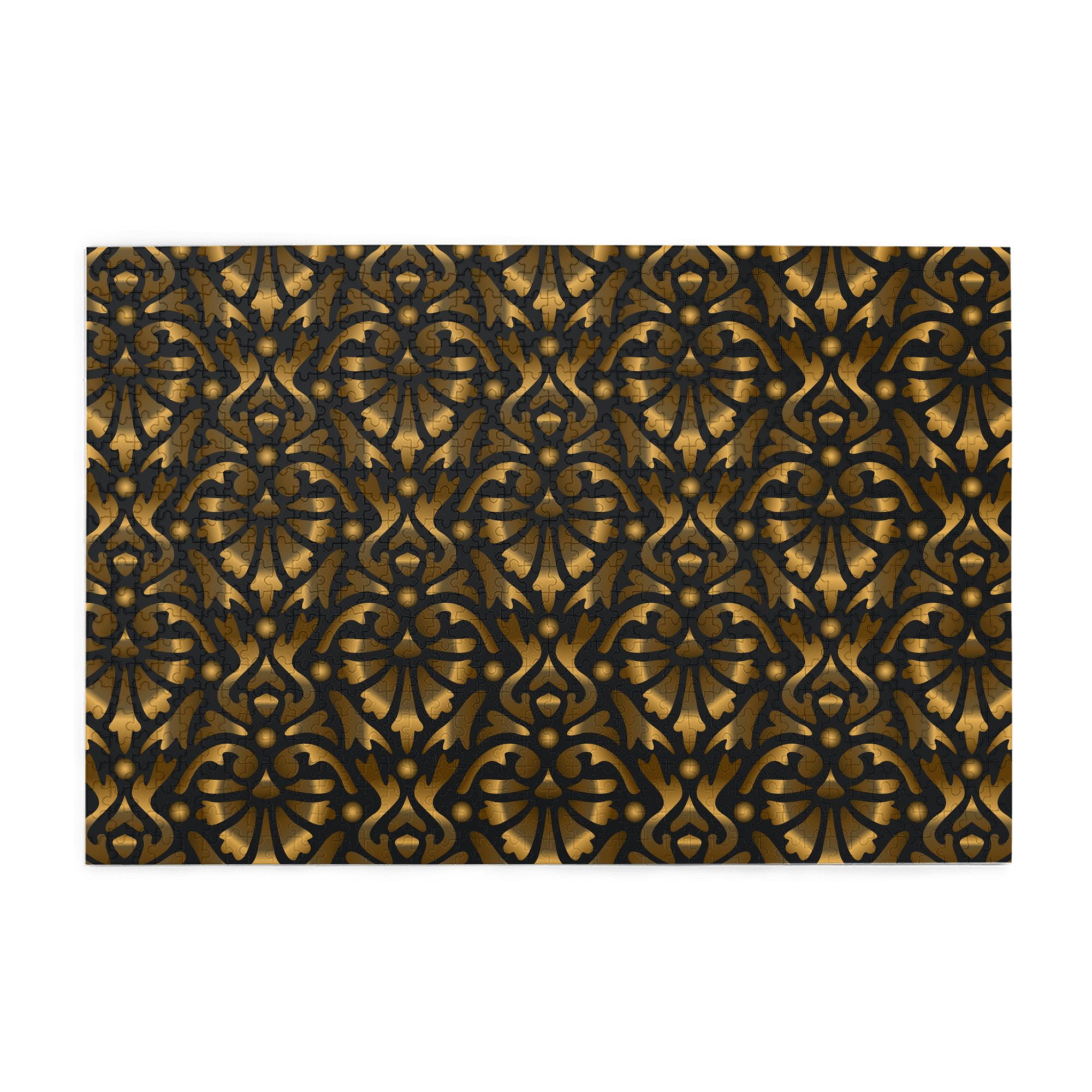Wooden Puzzle Luxury Gold Pattern 1000-Slice Puzzle for All Ages Gifts ...