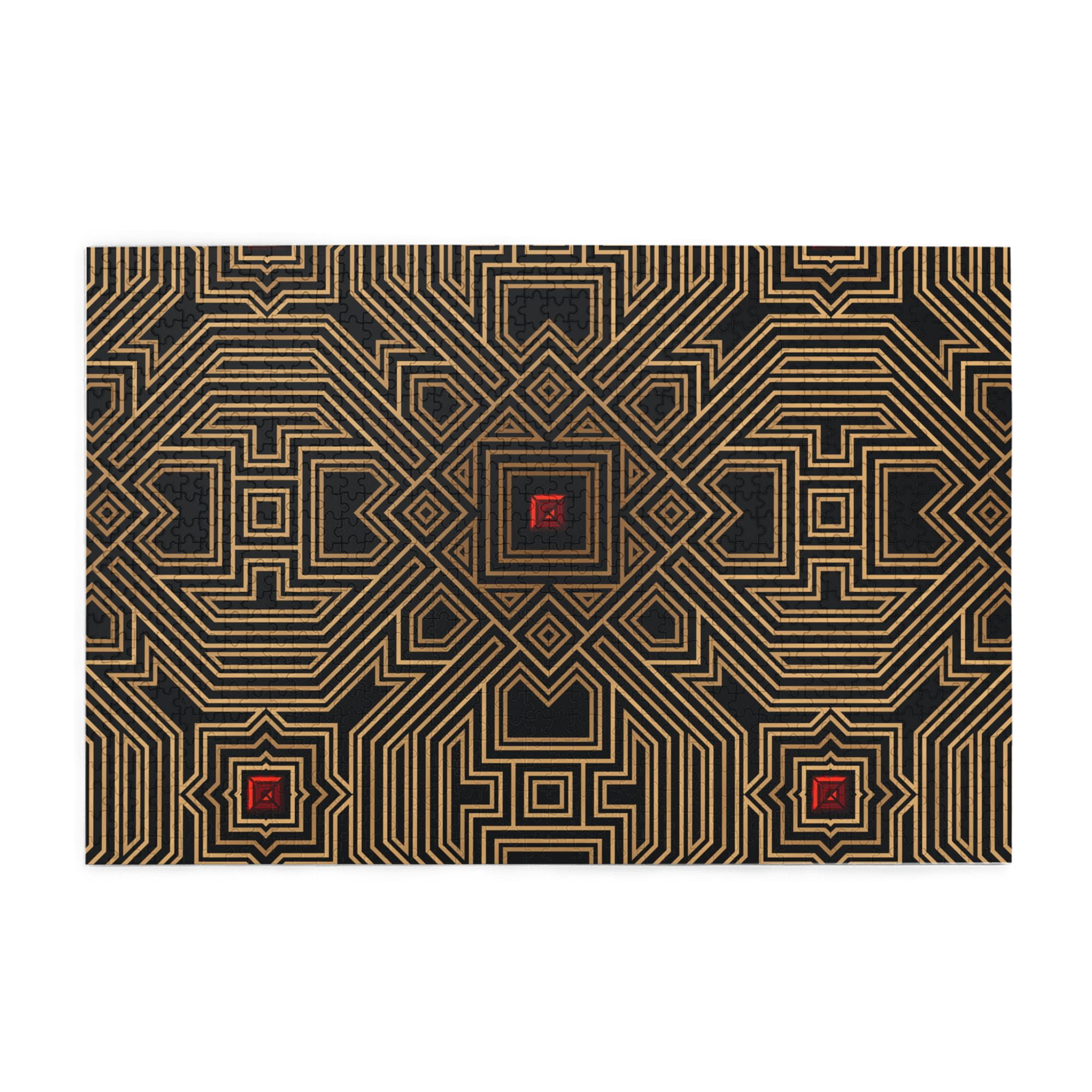 Wooden Puzzle Luxury Gold Pattern 1000-Slice Puzzle for All Ages Gifts ...
