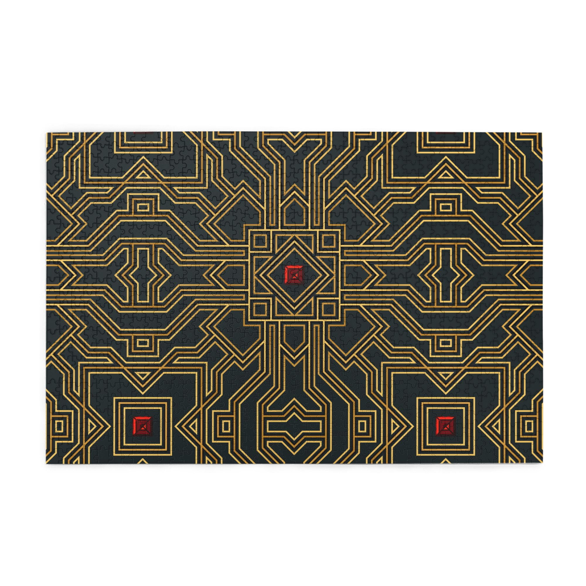 Wooden Puzzle Luxury Gold Pattern 1000-Slice Puzzle for All Ages Gifts ...