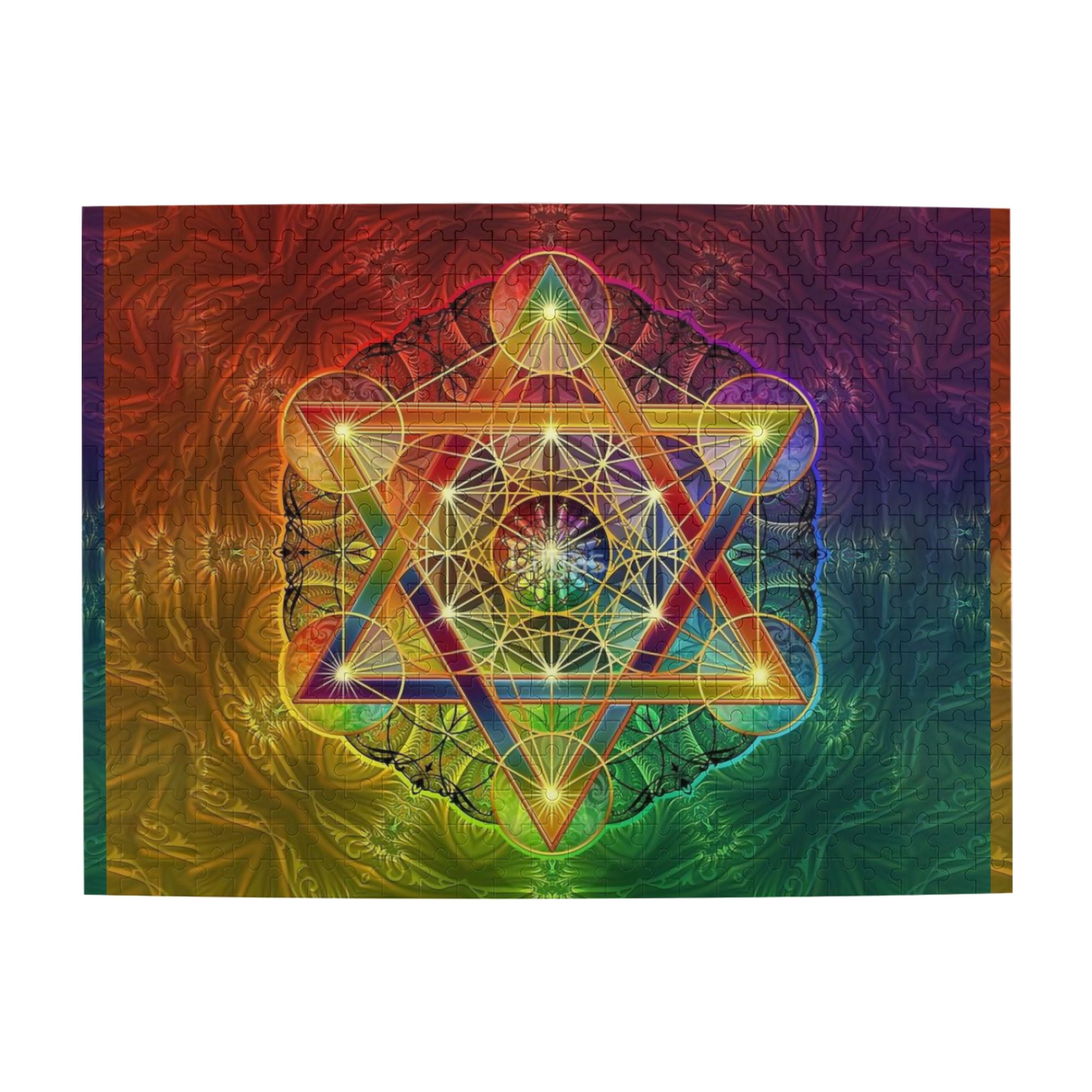 Wooden Puzzle Metatron's Cube with Merkabah and Flower of Life 500 ...
