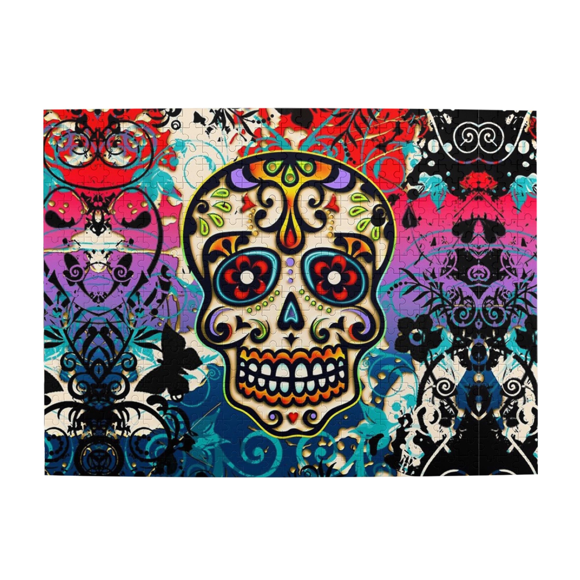 Wooden Puzzle Mexican Sugar Skull Day of the Dead Dia 500-Slice Puzzle ...